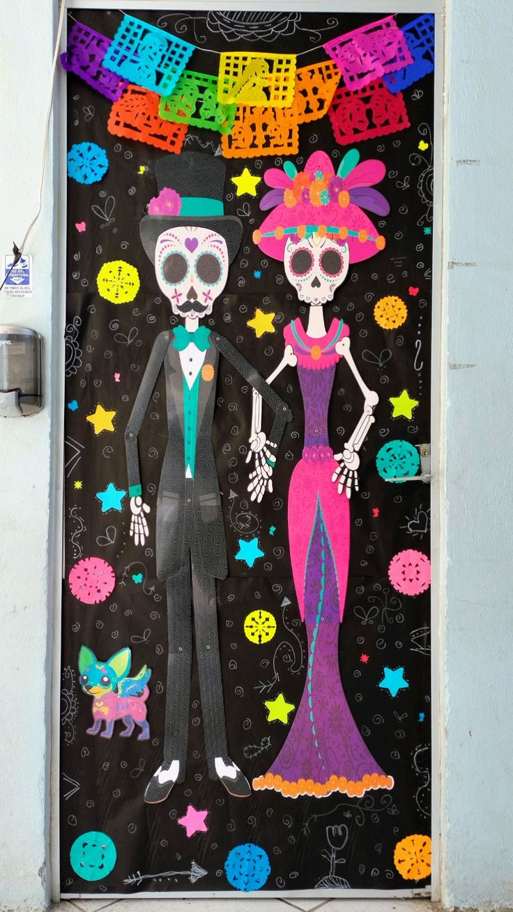 Puertas para la clase o salón día de Muertos - Imagenes Educativas