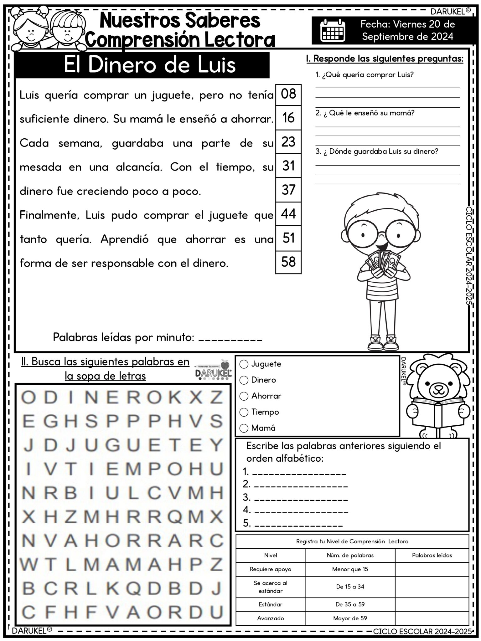 Saberes Comprensión lectora y matematicas 1º grado - Imagenes Educativas