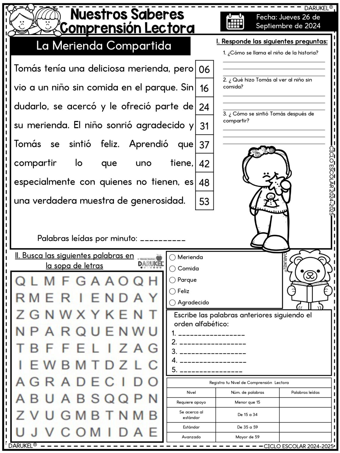Saberes Comprensión lectora y matematicas 1º grado_Página_15 - Imagenes ...