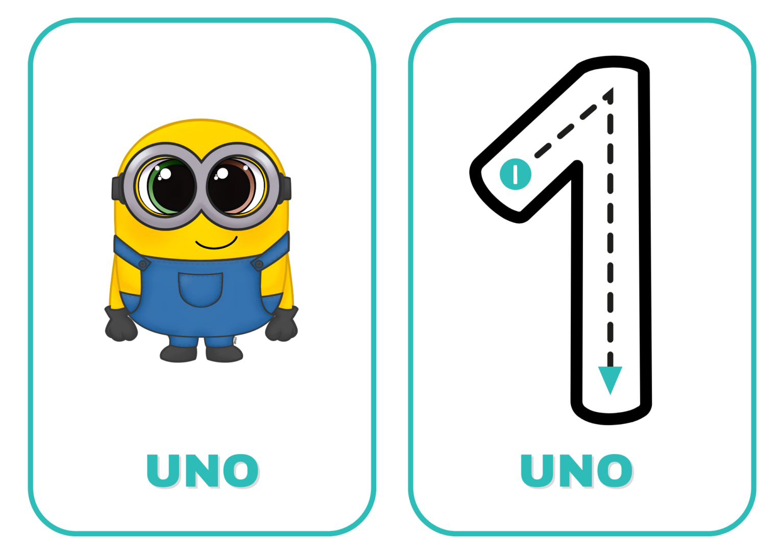 TARJETA NUMEROS MINIONS (1) - Imagenes Educativas