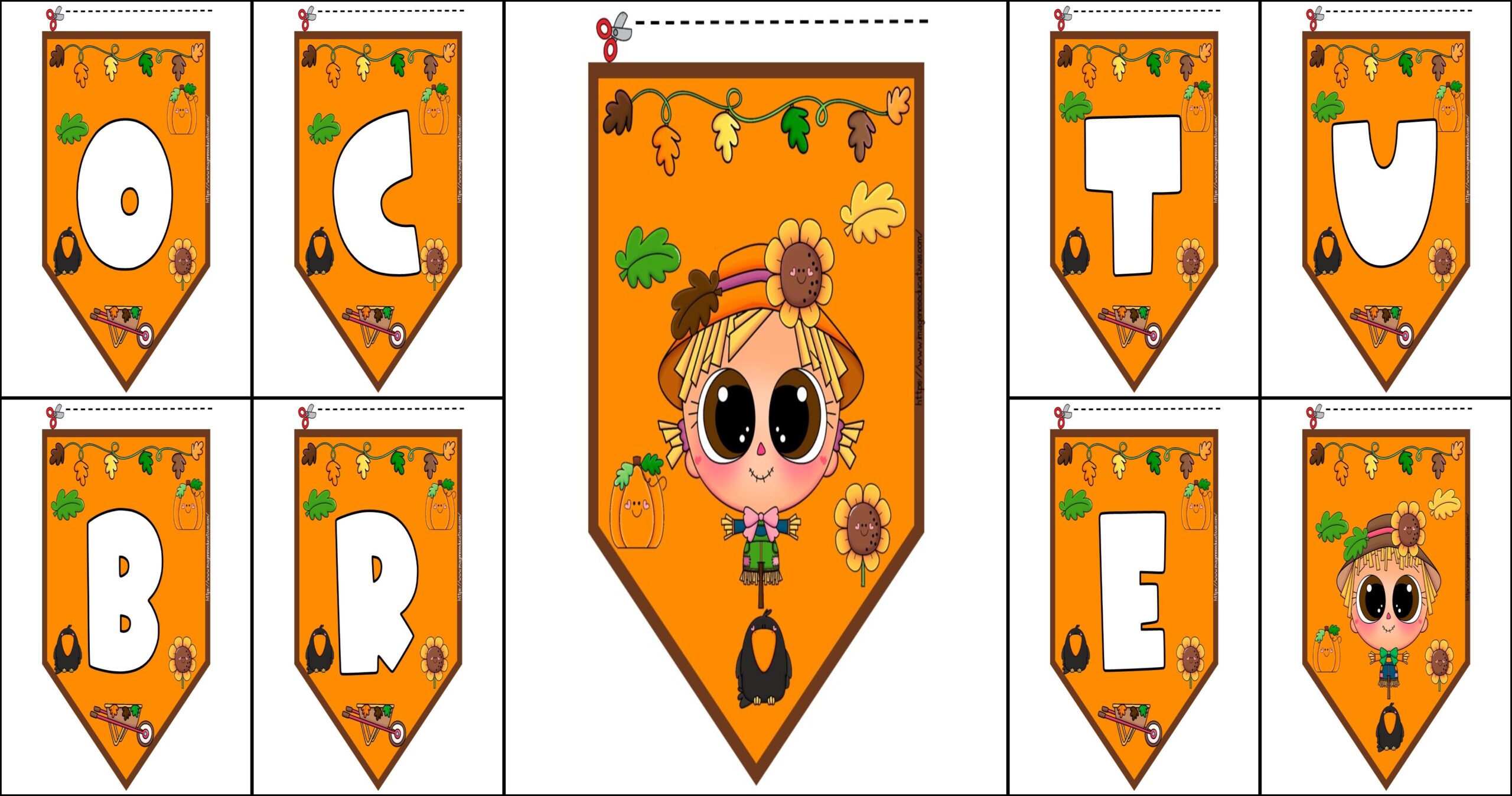 Banner mes de OCTUBRE temática "El otoño" - Imagenes Educativas