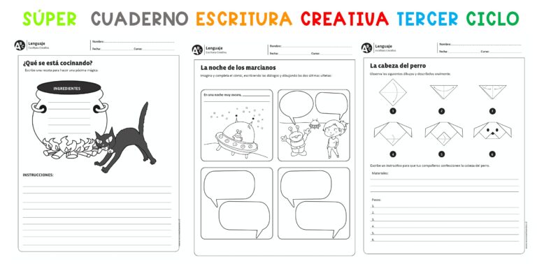 CUADERNO DE 75 páginas de escritura creativa todos los ciclos de ...