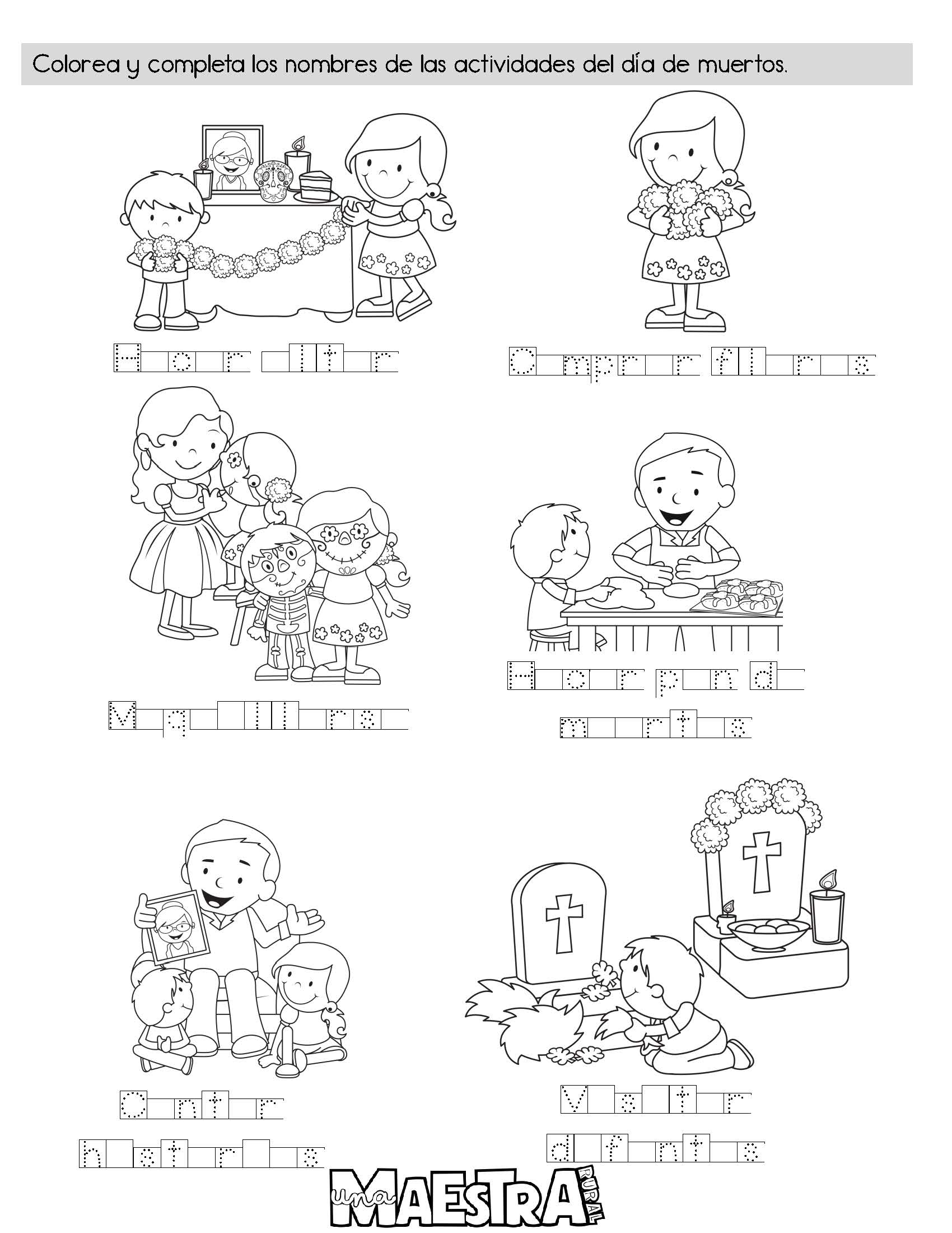 Cuadernillo día de muertos - Imagenes Educativas