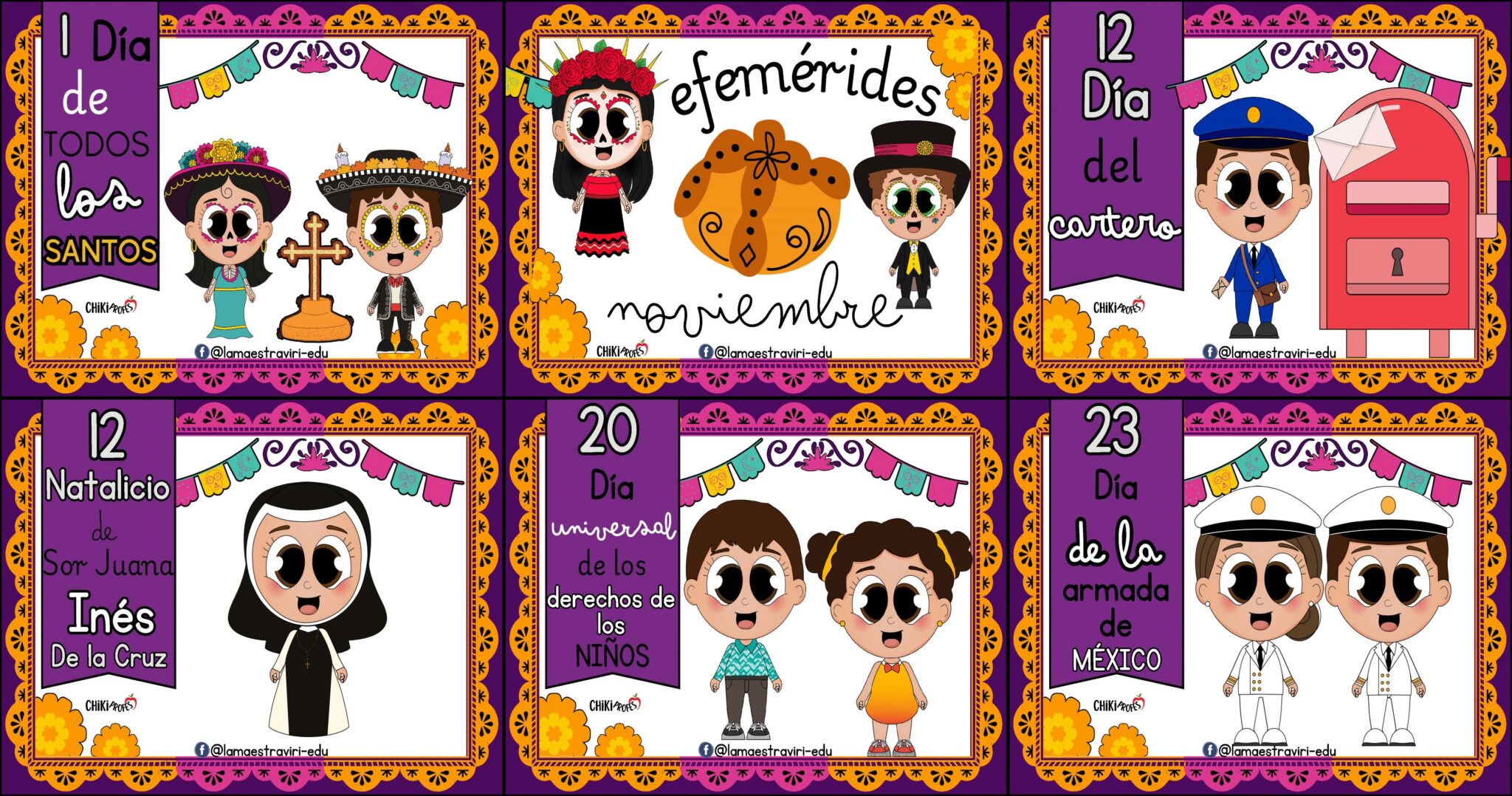 Efemérides noviembre - 2024 - Imagenes Educativas