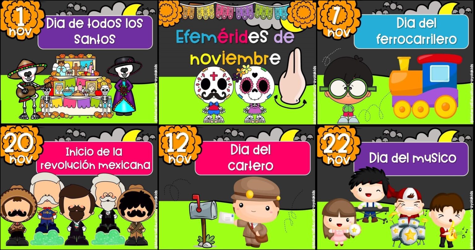 Efemérides noviembre -2024- Imagenes Educativas