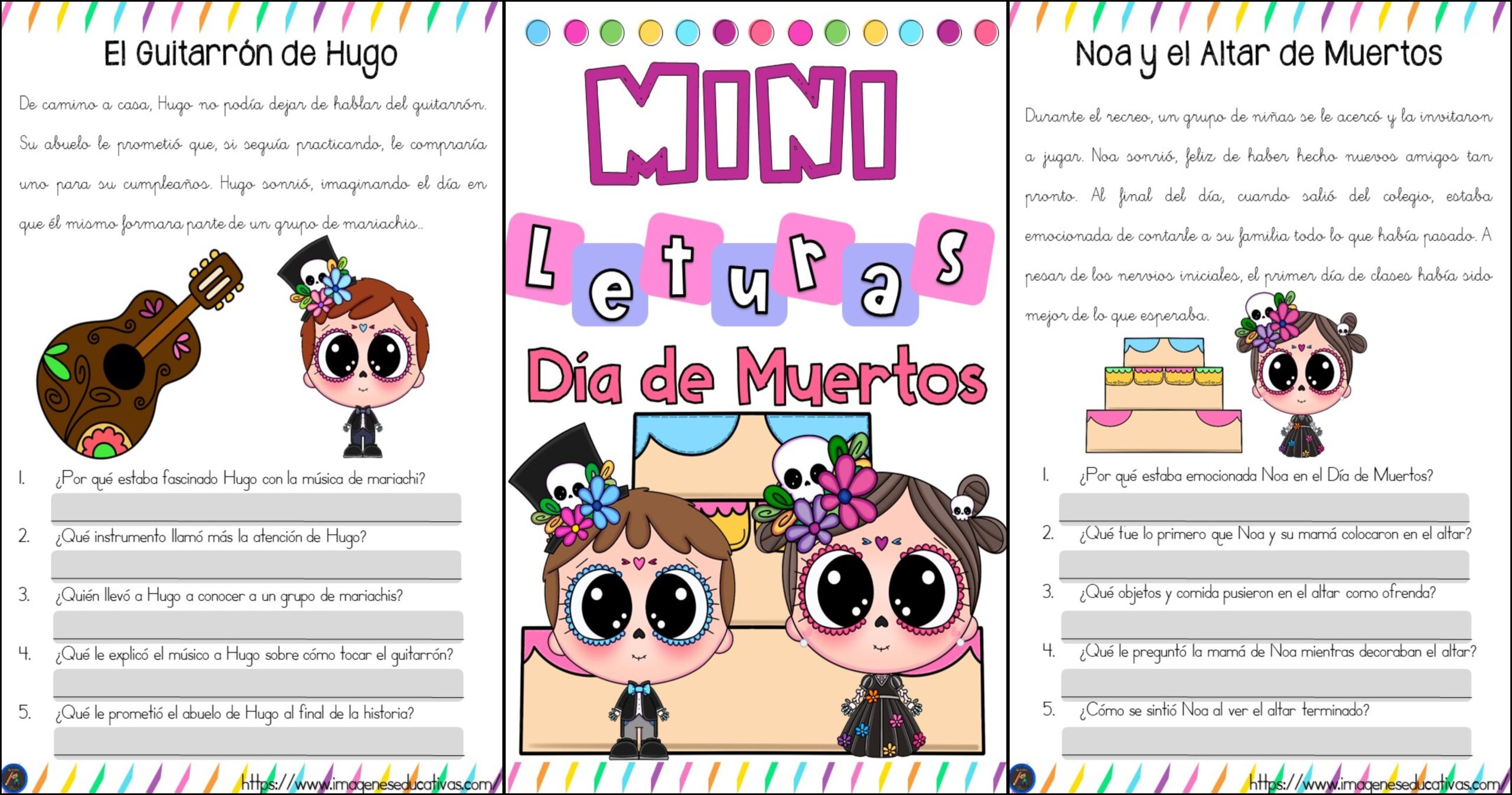 Lecturitas sencillas para trabajar la comprensión día de muertos (14 ...