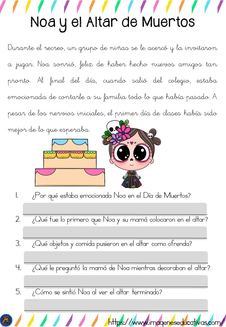 Lecturitas sencillas para trabajar la comprensión día de muertos ...