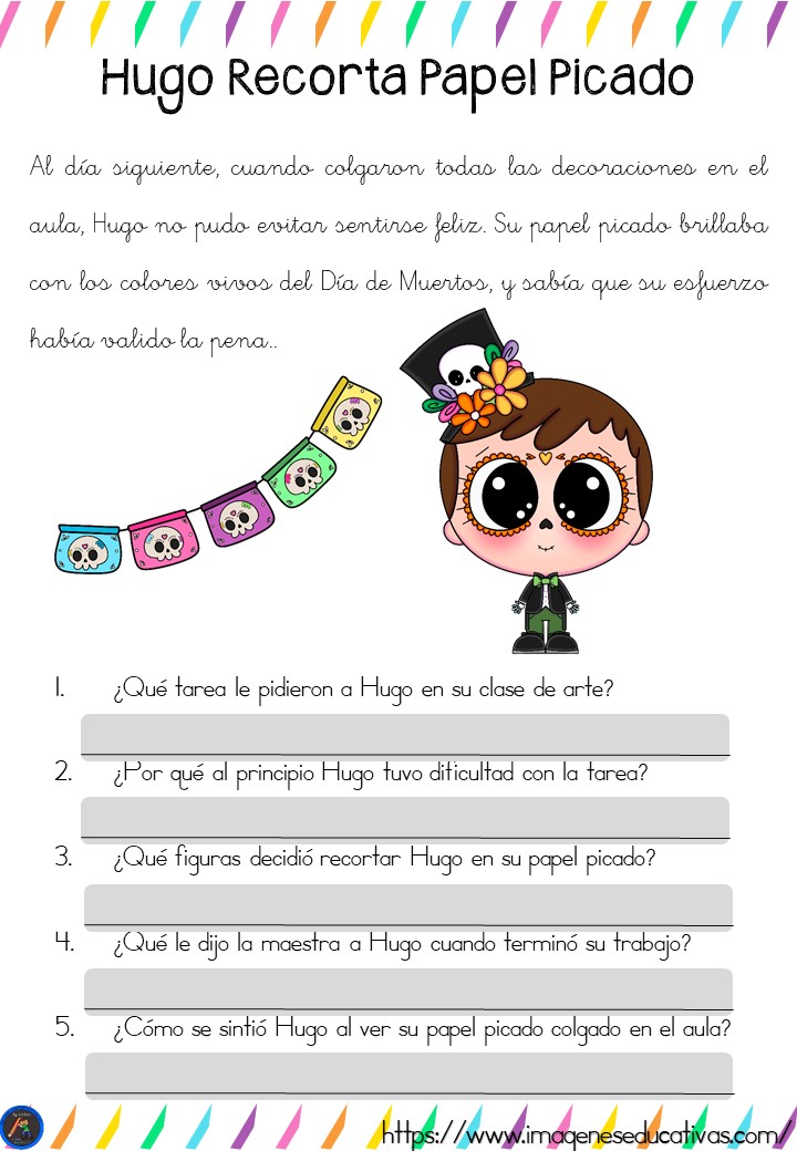 Lecturitas sencillas para trabajar la comprensión día de muertos (5 ...