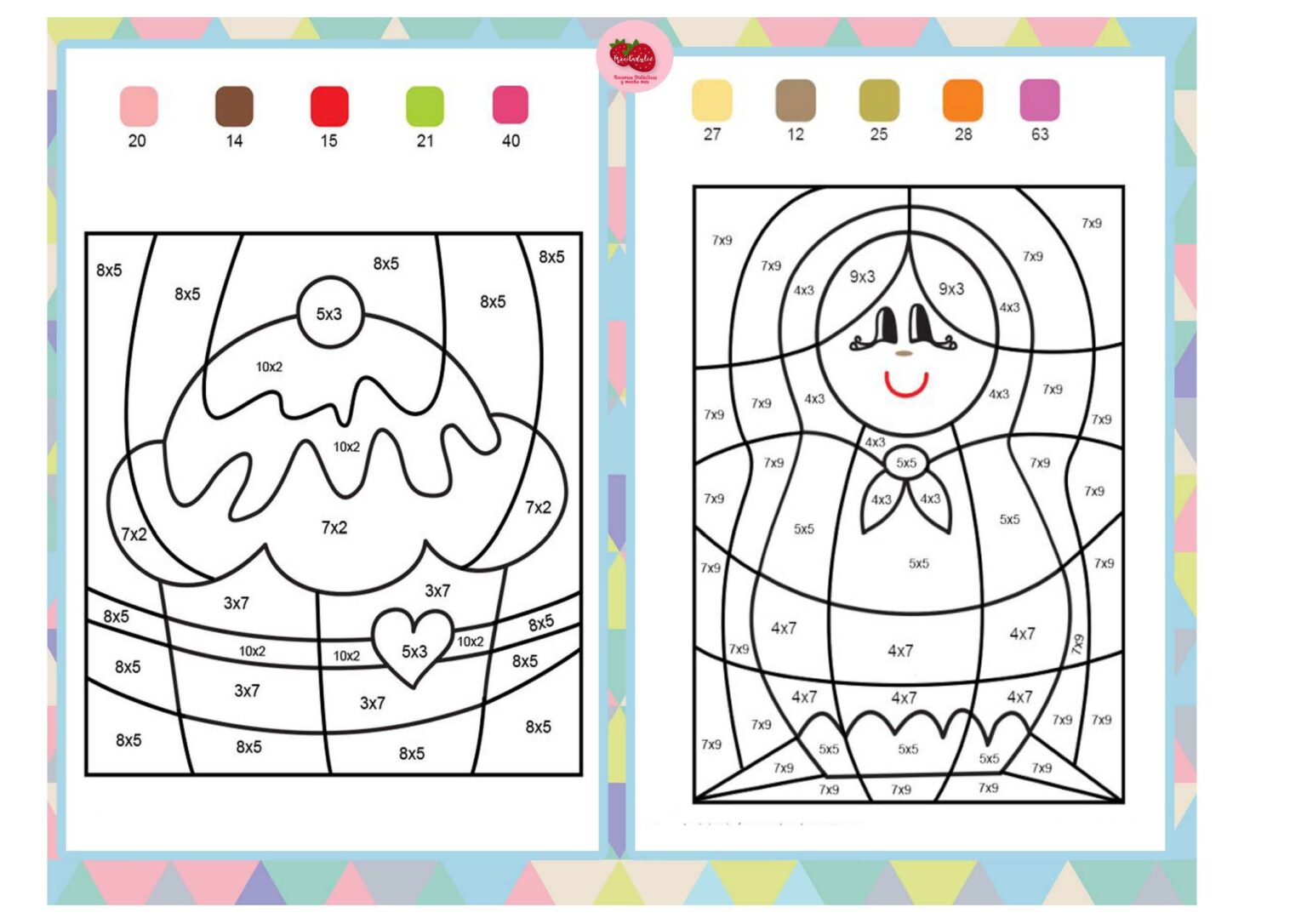 Libro de matematicas y divisiones montesori - Imagenes Educativas