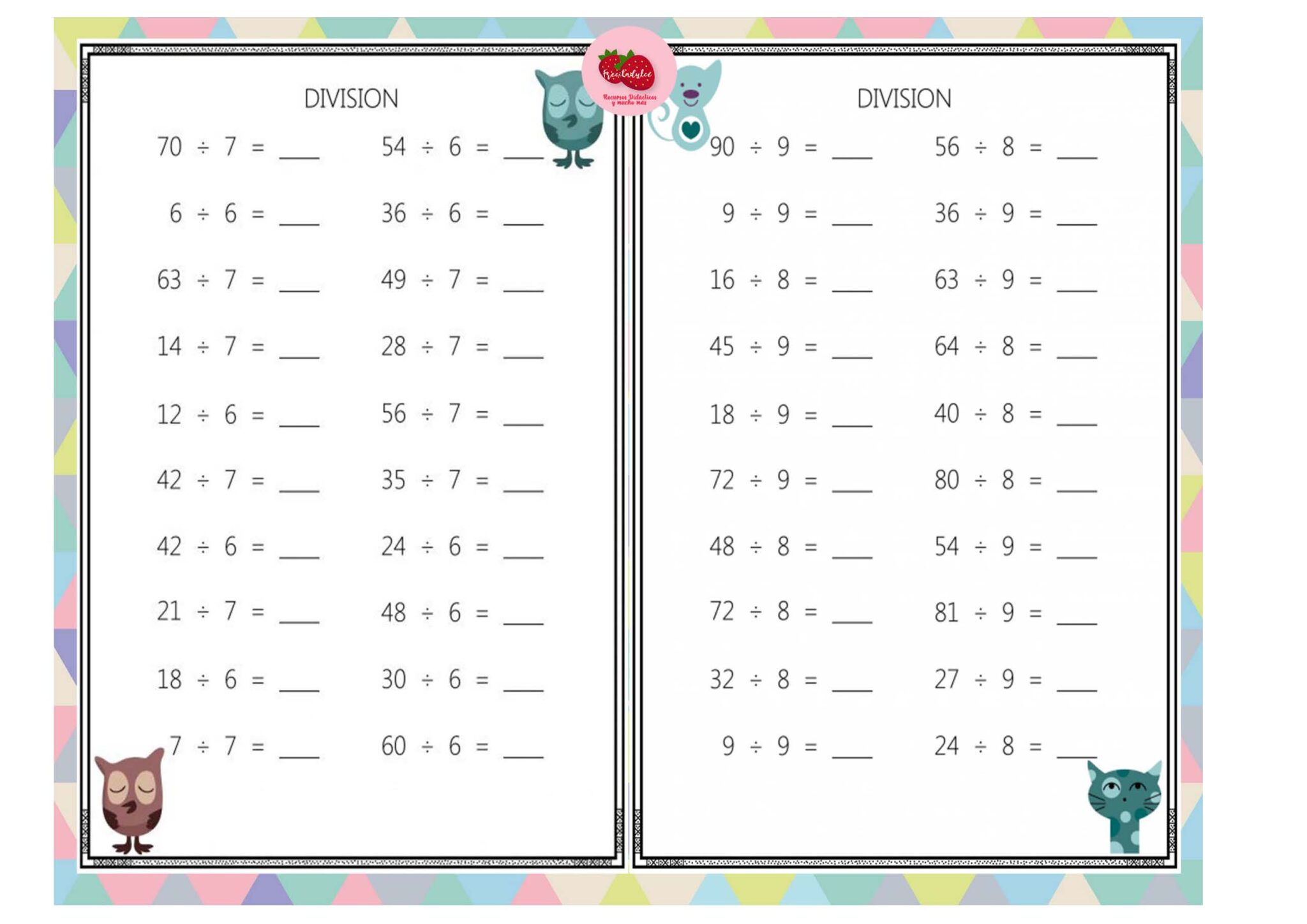 Libro de matematicas y divisiones montesori - Imagenes Educativas