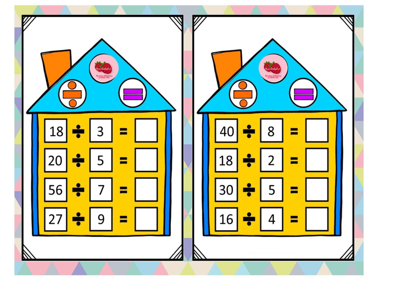 Libro de matematicas y divisiones montesori - Imagenes Educativas