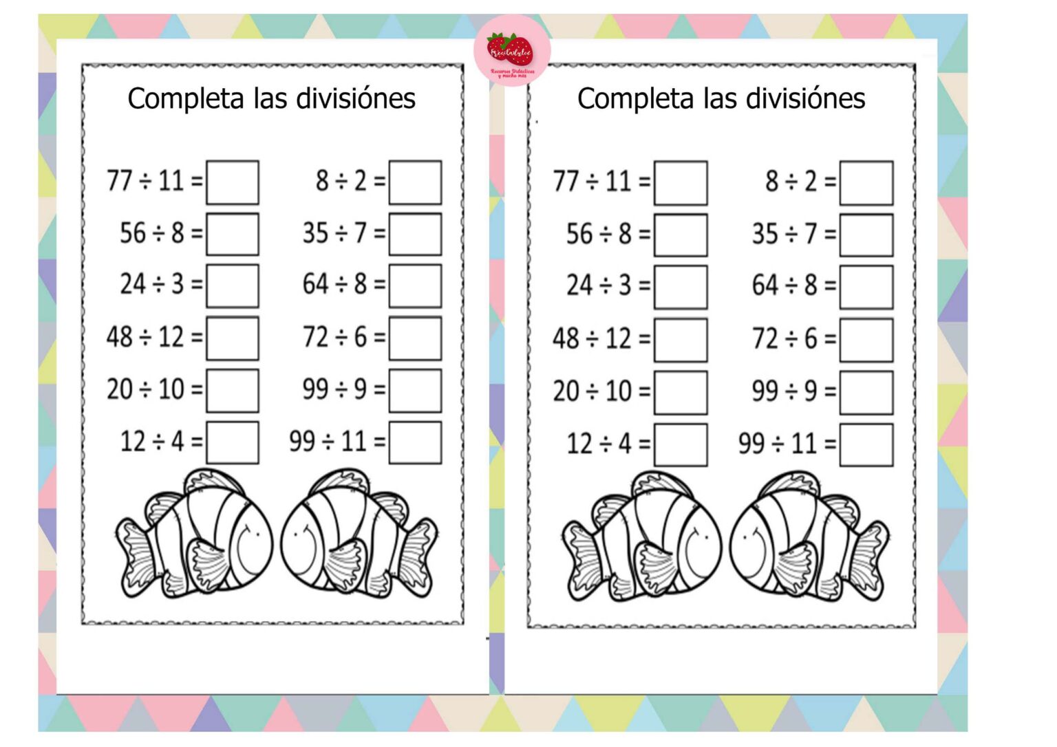 Libro de matematicas y divisiones montesori - Imagenes Educativas
