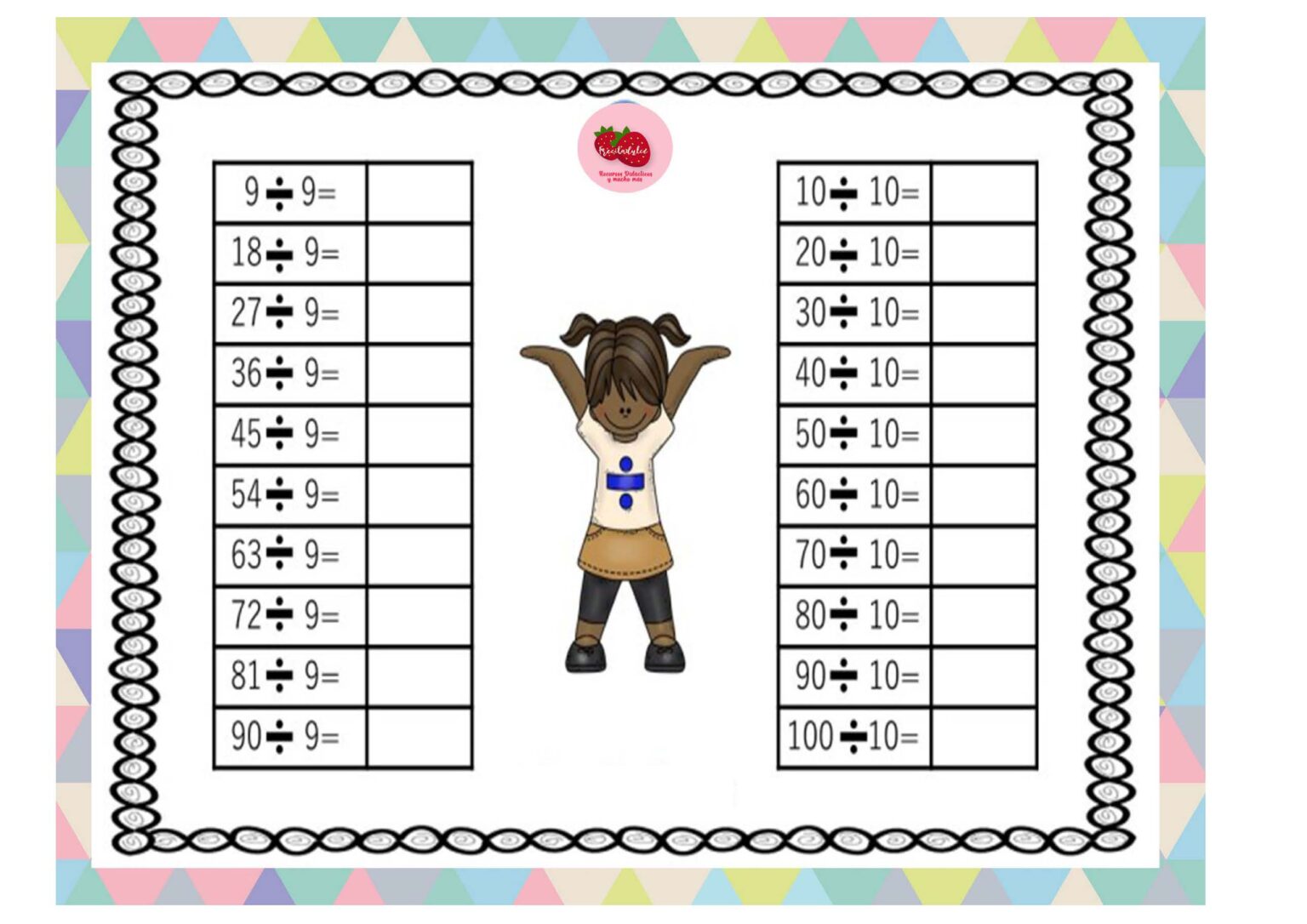 Libro de matematicas y divisiones montesori - Imagenes Educativas
