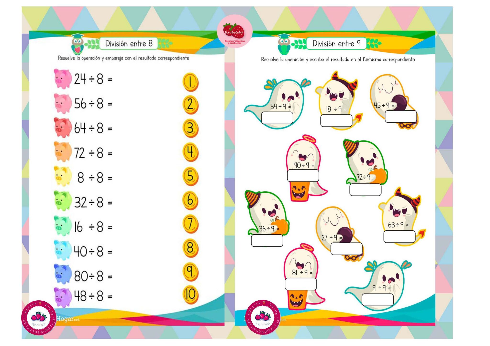 Libro de matematicas y divisiones montesori - Imagenes Educativas