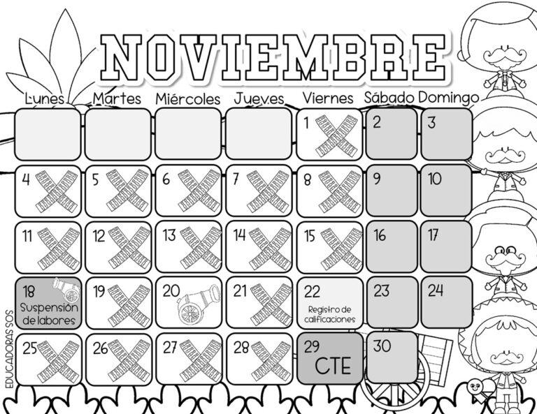 Planificador mes de noviembre 2024 (14) - Imagenes Educativas