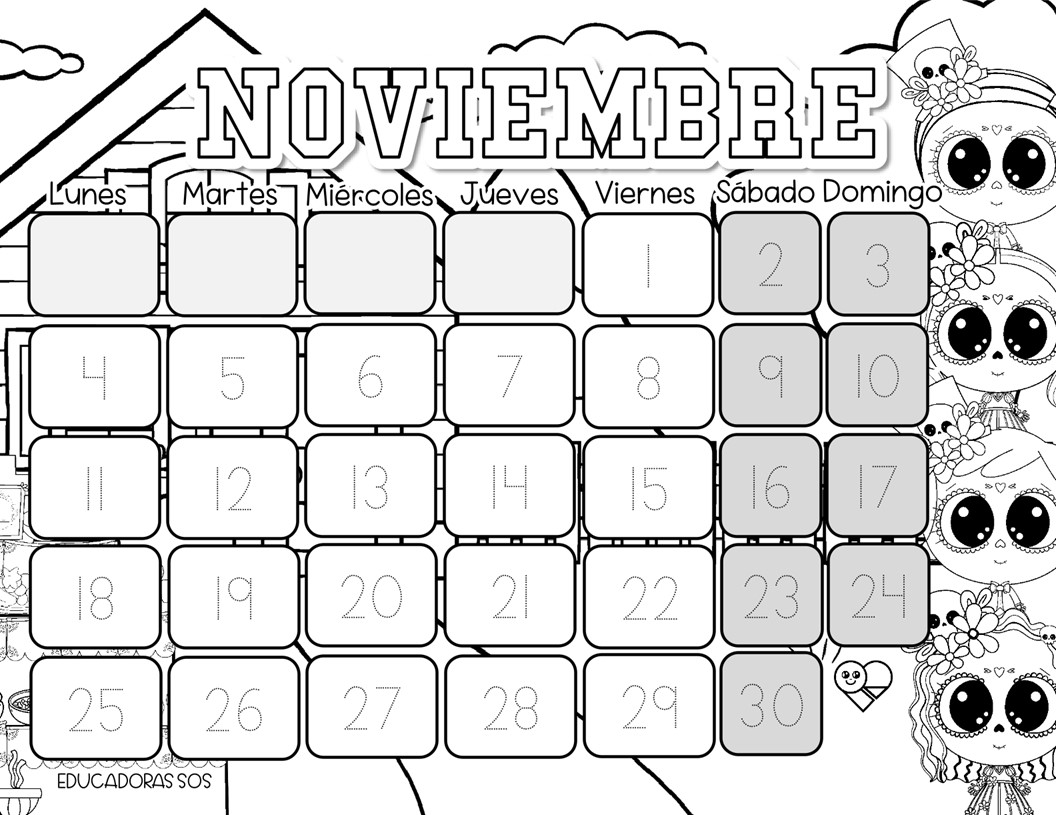 Planificador mes de noviembre 2024 (5) - Imagenes Educativas