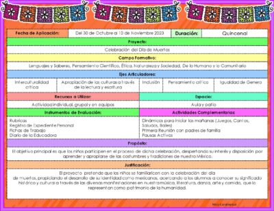 Proyecto mi Día de Muertos - Imagenes Educativas