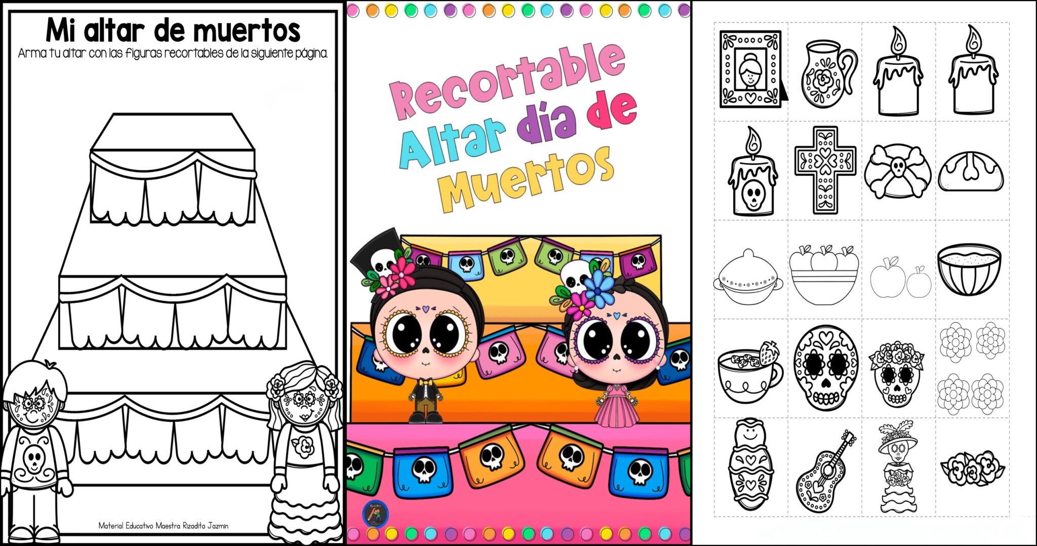 Recortable altar Día de Muertos - Imagenes Educativas