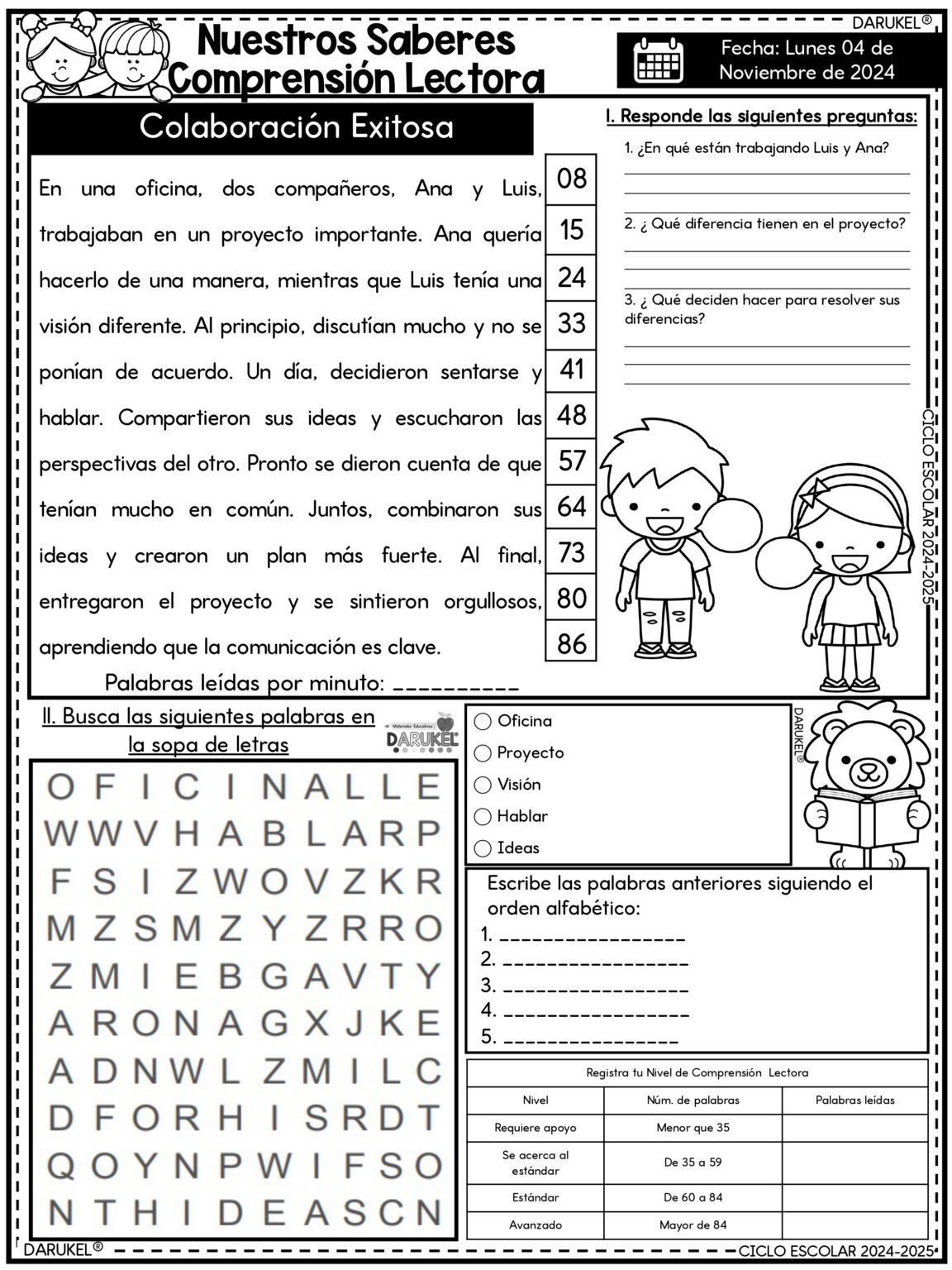 2º Cuadernillo de Comprensión Lectora-Habilidades Matemáticas noviembre ...