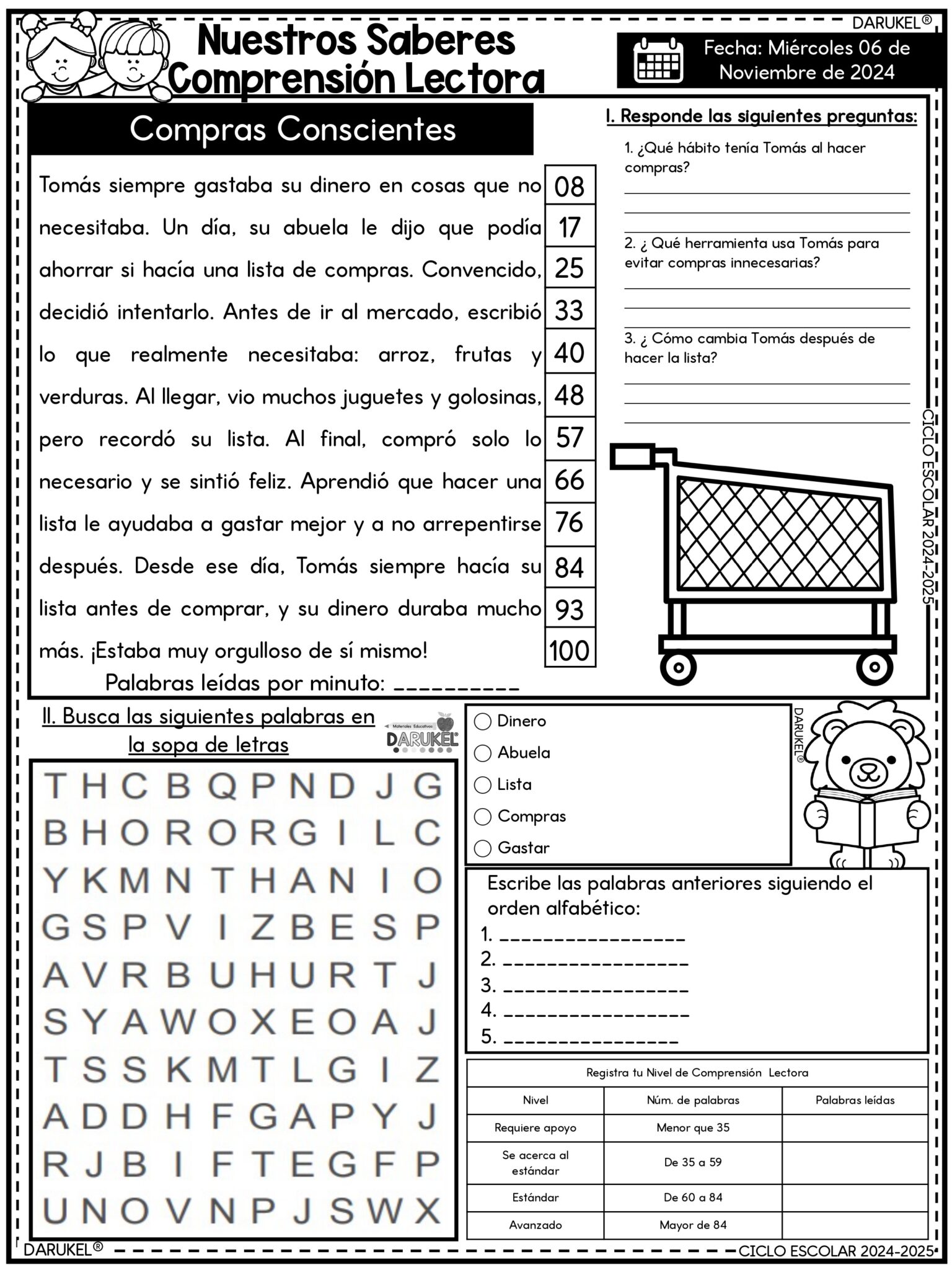2º Cuadernillo de Comprensión Lectora-Habilidades Matemáticas noviembre ...