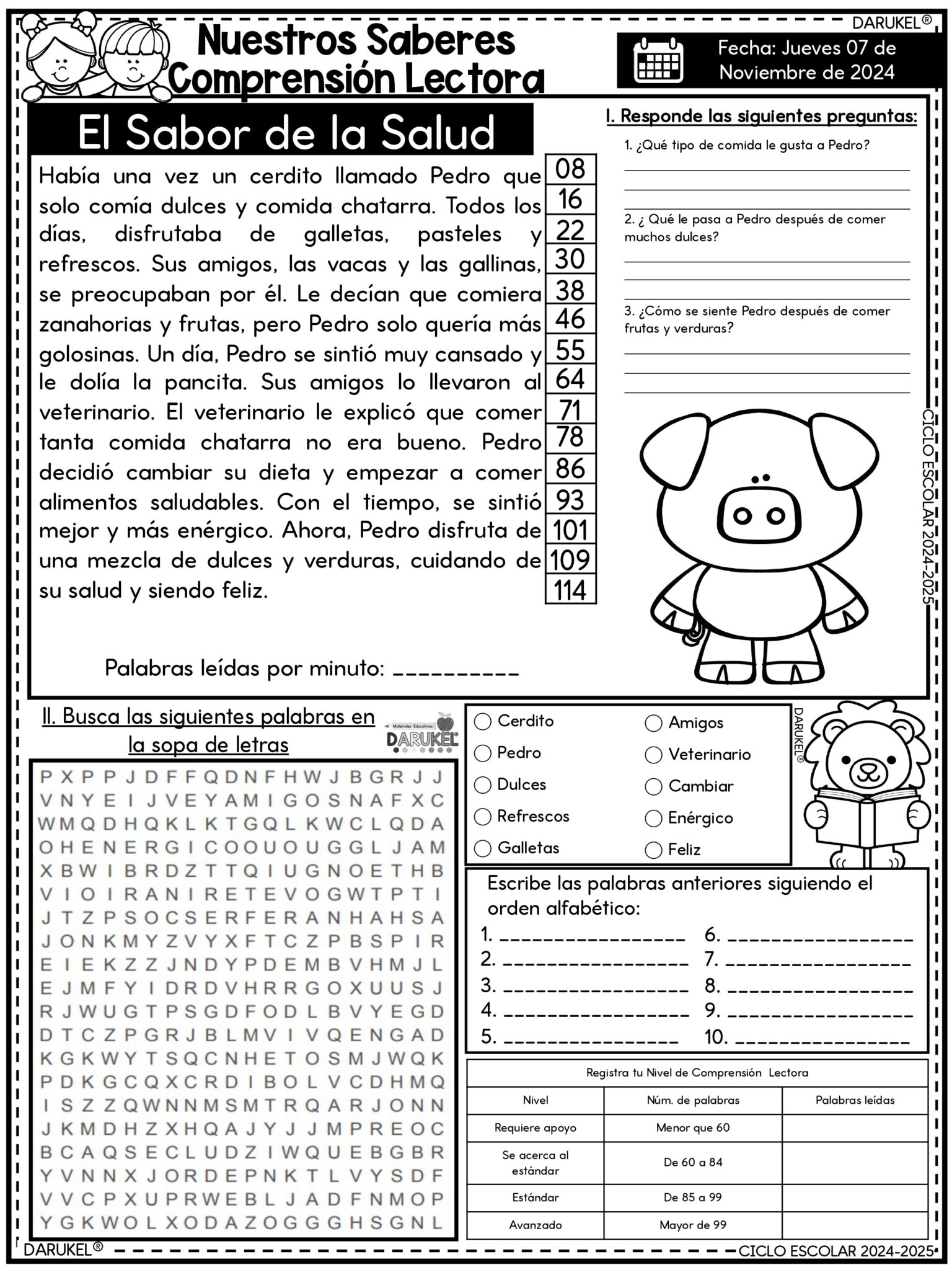 3º Cuadernillo de Comprensión Lectora-Habilidades Matemáticas noviembre ...