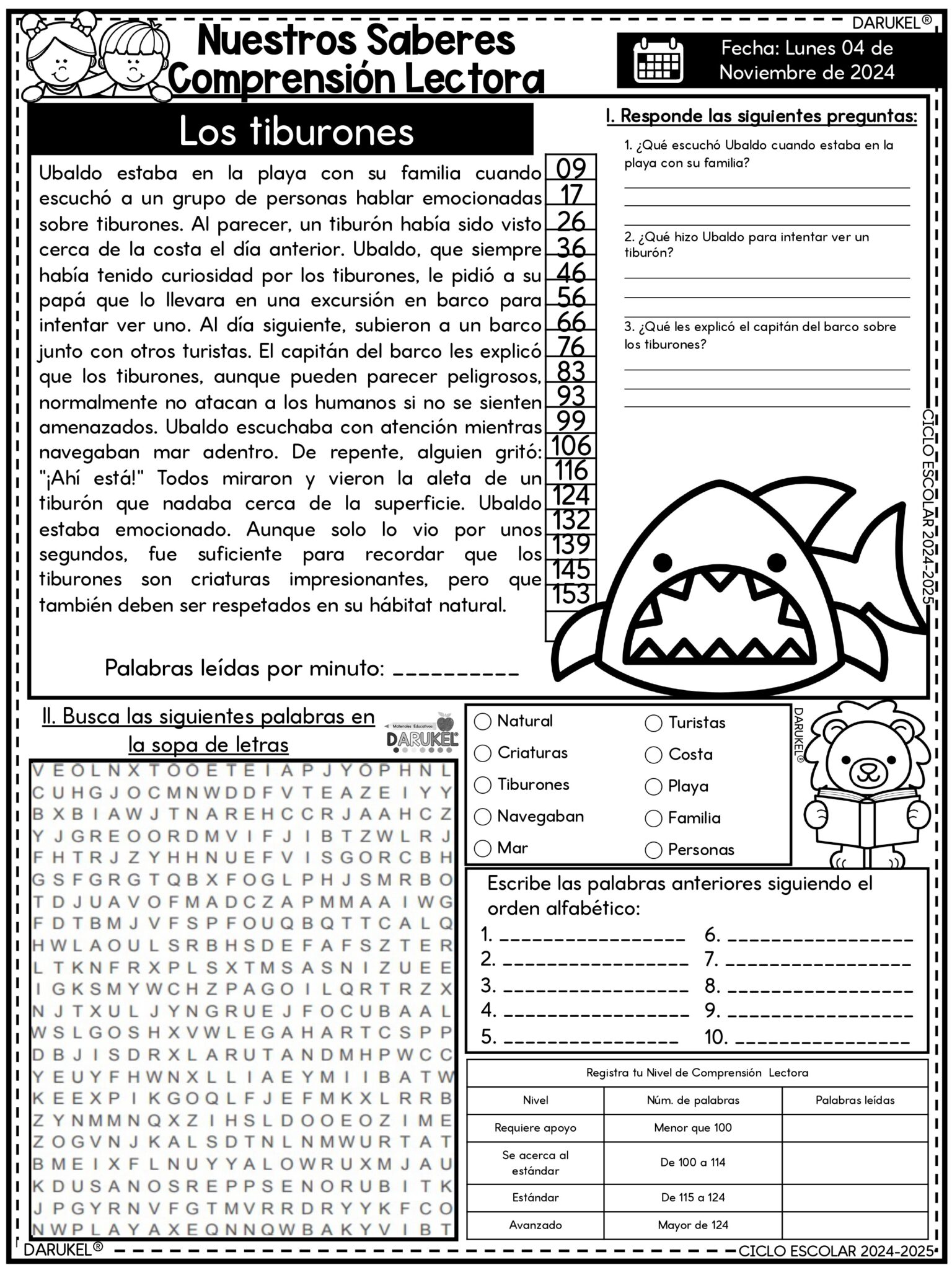 5º Cuadernillo de Comprensión Lectora-Habilidades Matemáticas noviembre ...