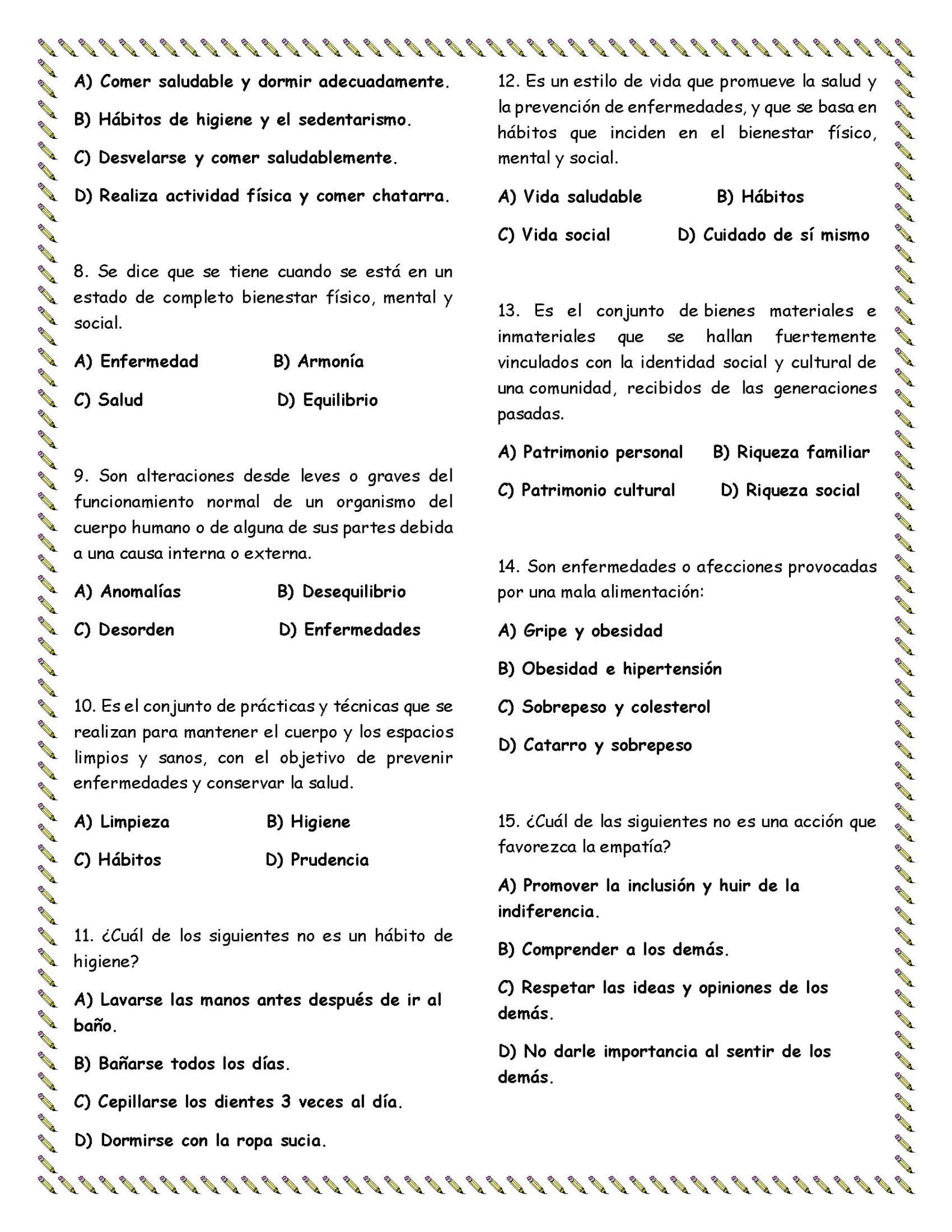 Examen primer Trimestre 2024-2025 4º GRADO - Imagenes Educativas