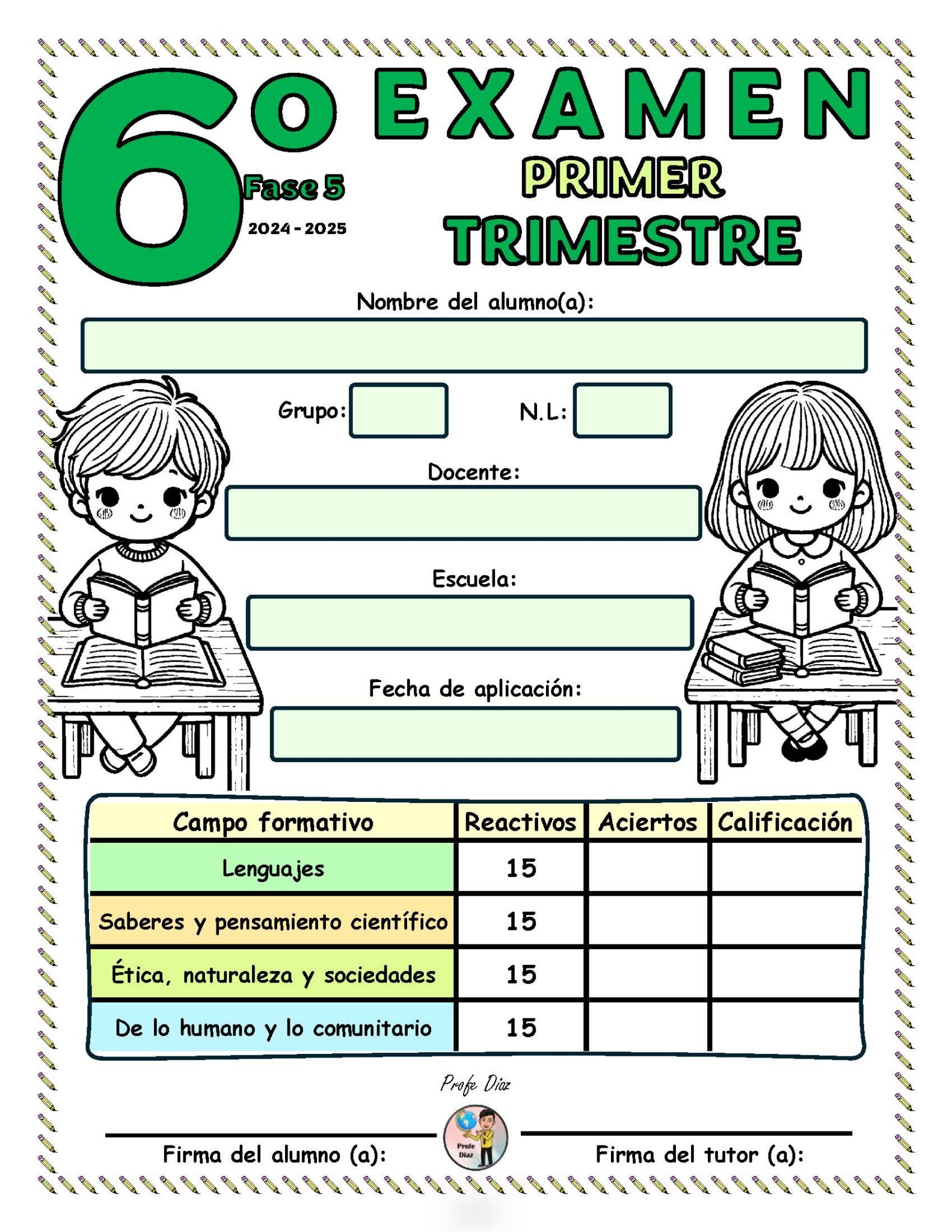 Examen primer Trimestre 2024-2025 6º GRADO_Página_01 - Imagenes Educativas