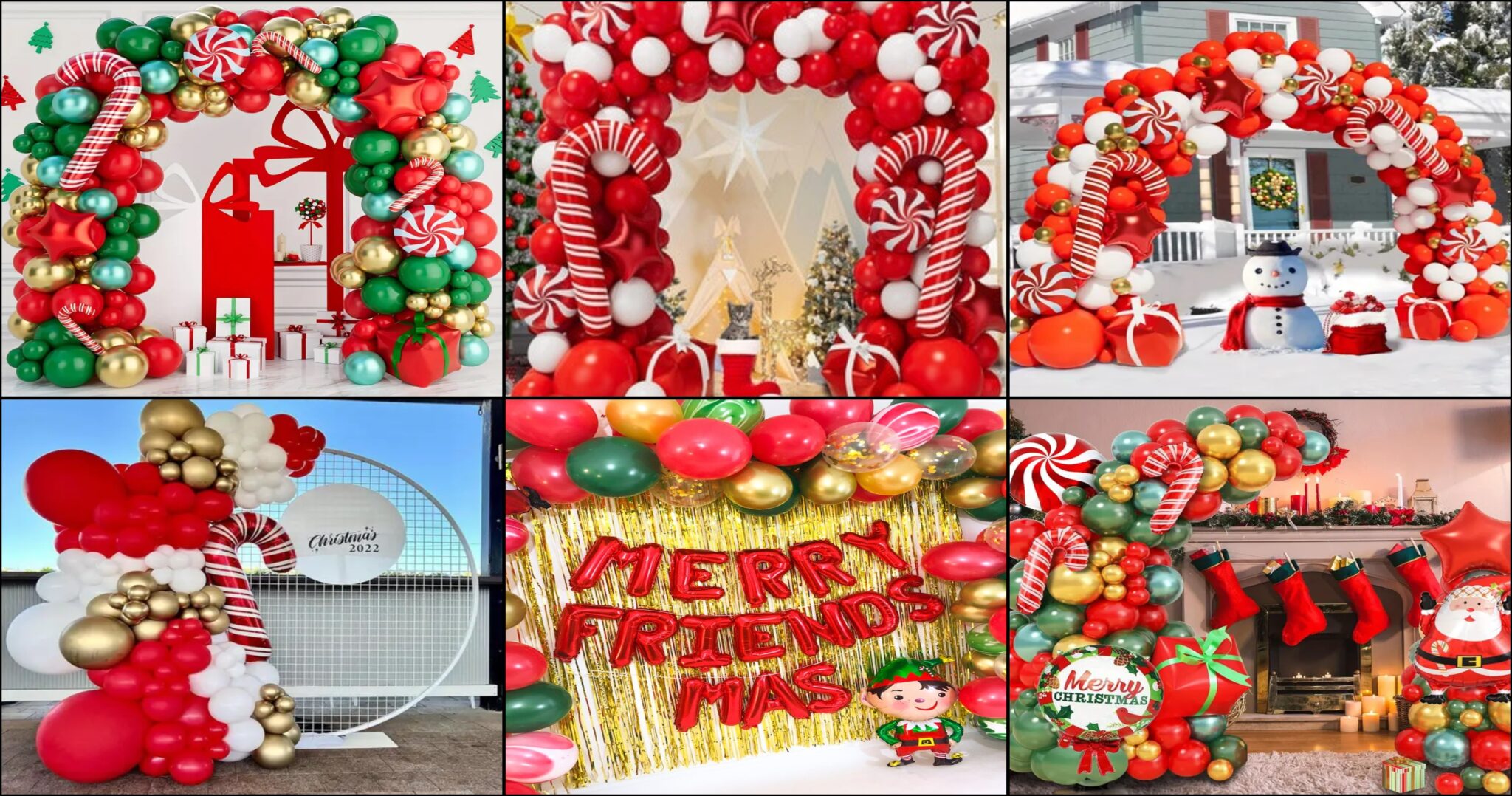 Ideas de decoración y Photocalls Navidad con globos - Imagenes Educativas