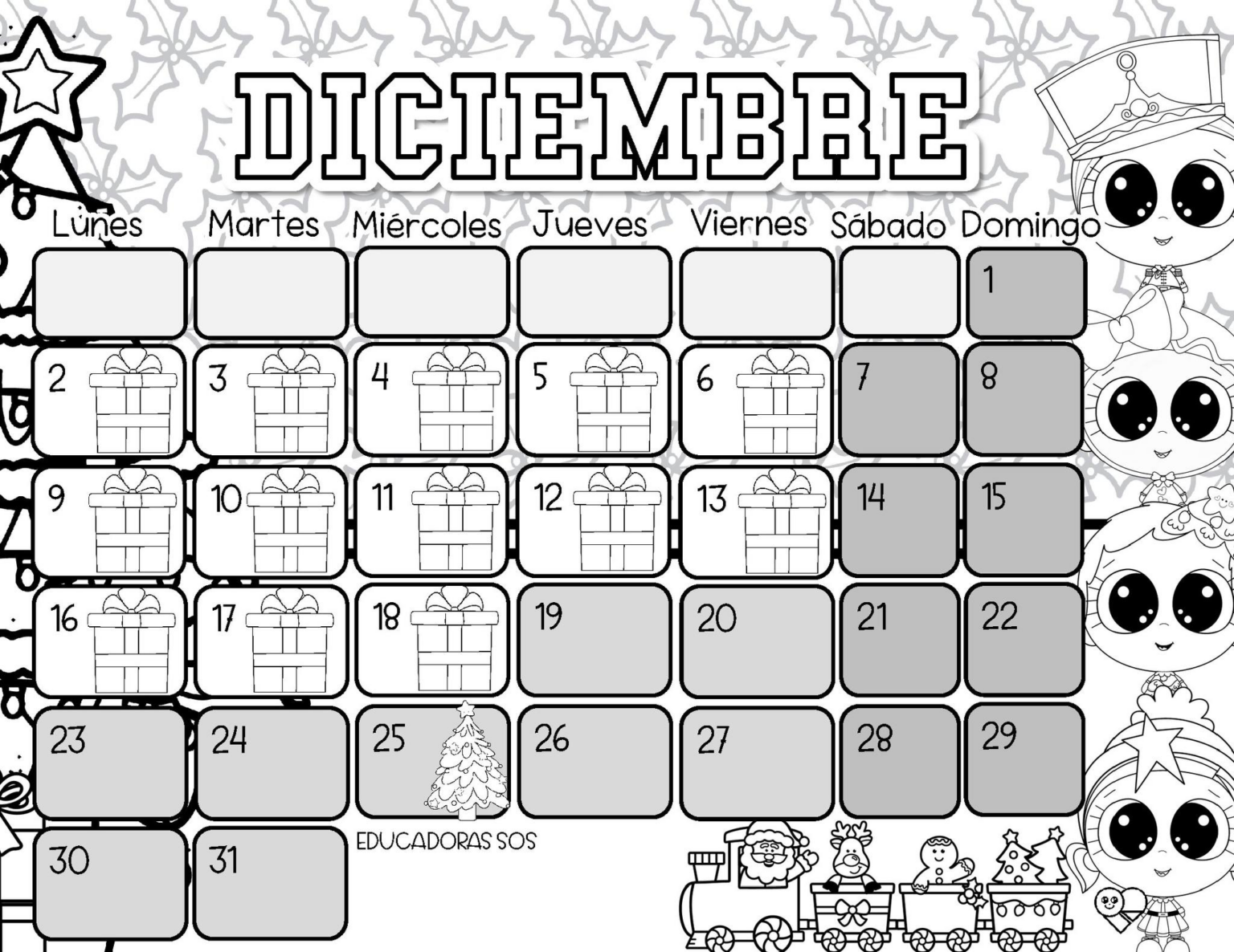 Planificador mes de diciembre - Imagenes Educativas