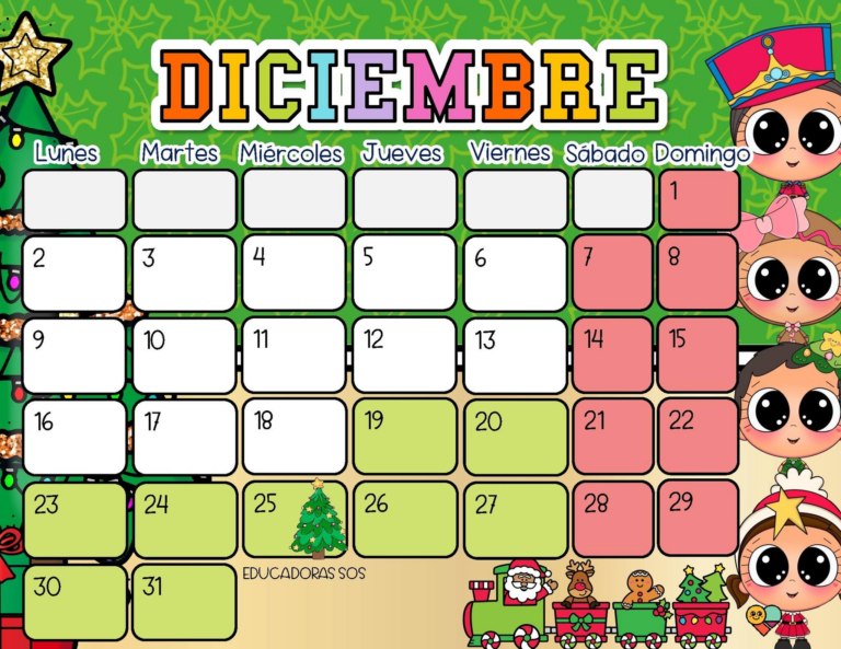 Planificador mes de diciembre - Imagenes Educativas