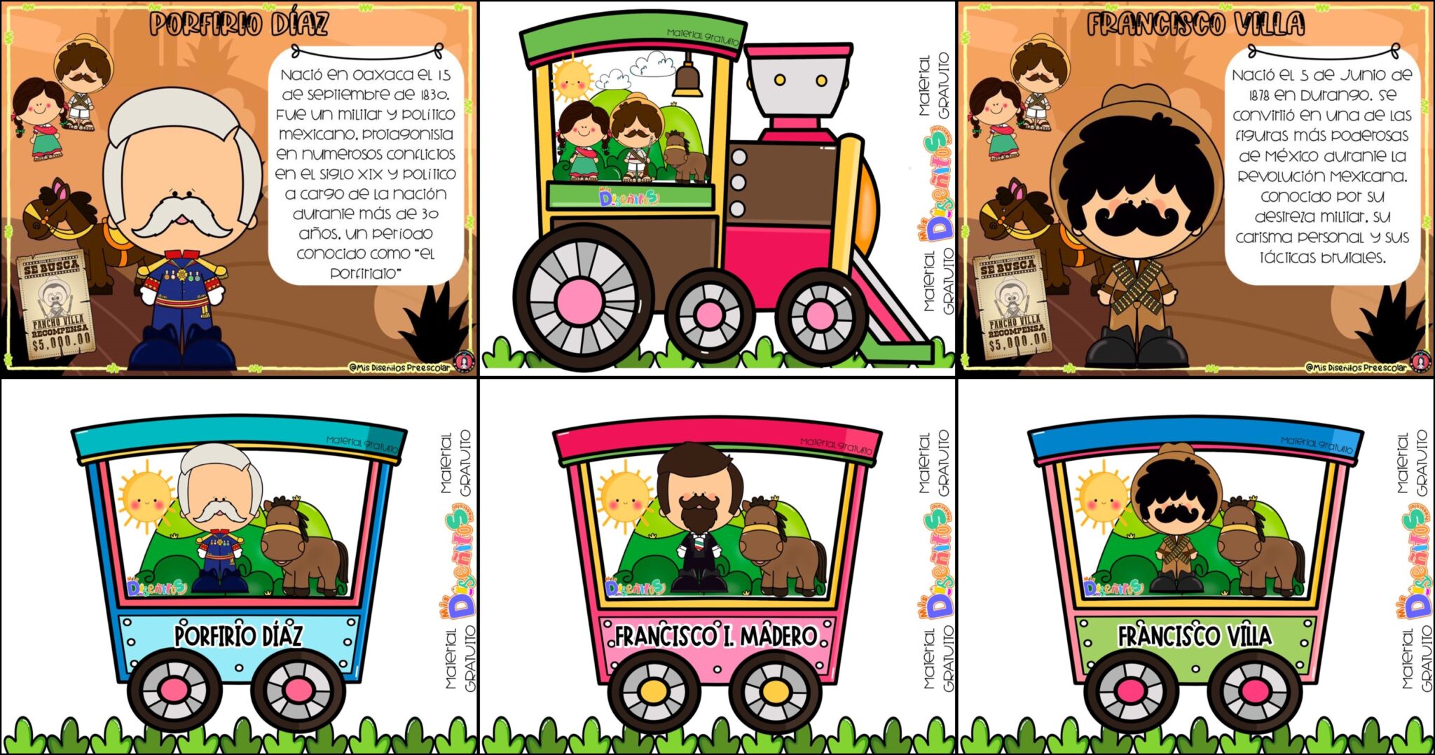 Tren con Personajes de Revolución Mexicana_Página_00 - Imagenes Educativas