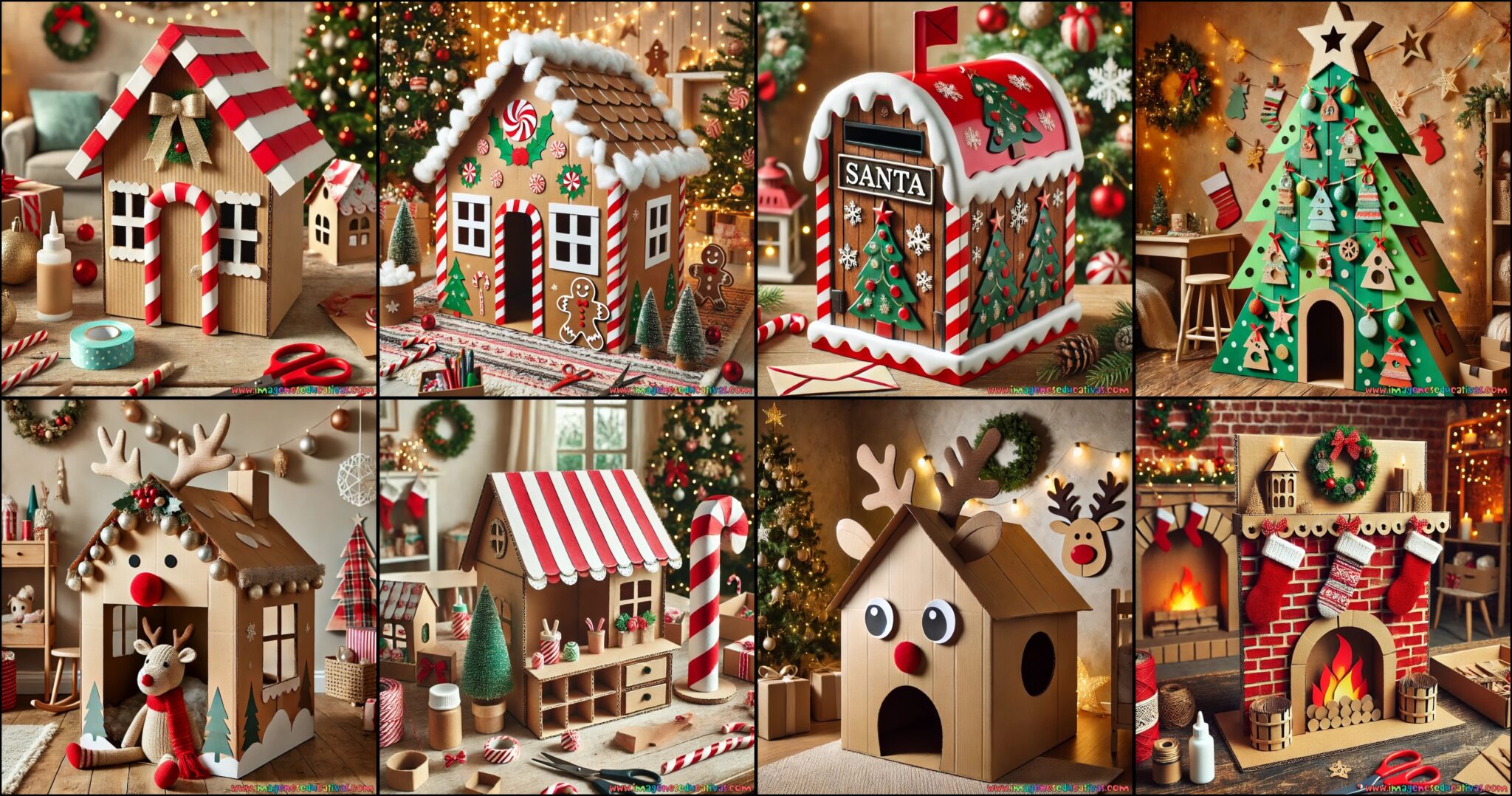 Manualidades navideñas con materiales reciclados cajas de cartón ...