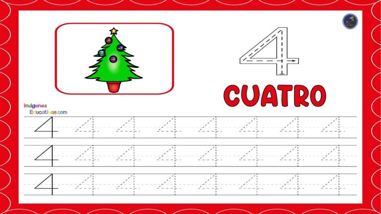 Fichas navideñas de trazo y conteo hasta el número 10 - Imagenes Educativas