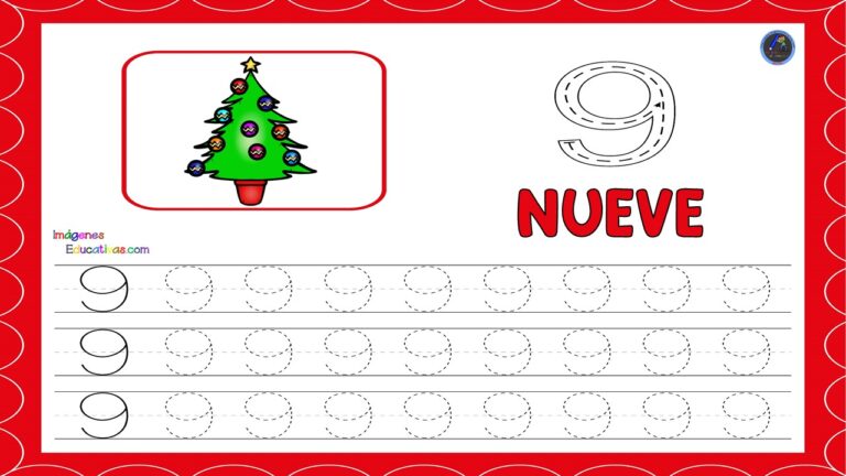 Fichas navideñas de trazo y conteo hasta el número 10 - Imagenes Educativas