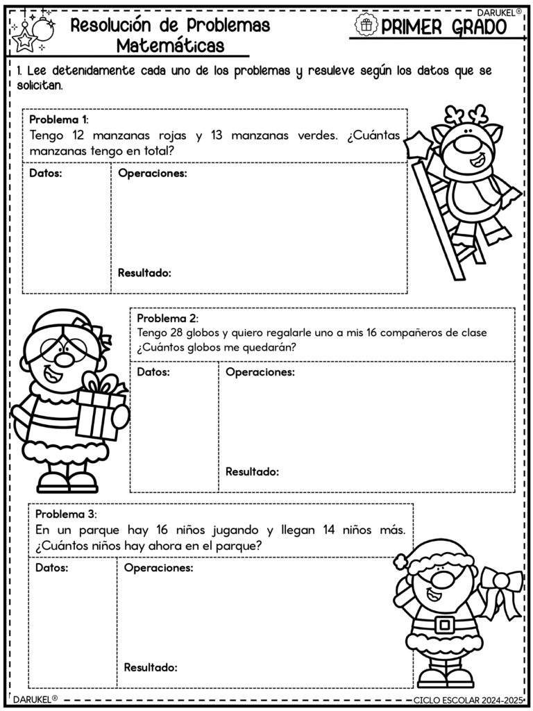 Cuaderno Repaso para Navidad 1º grado - Imagenes Educativas