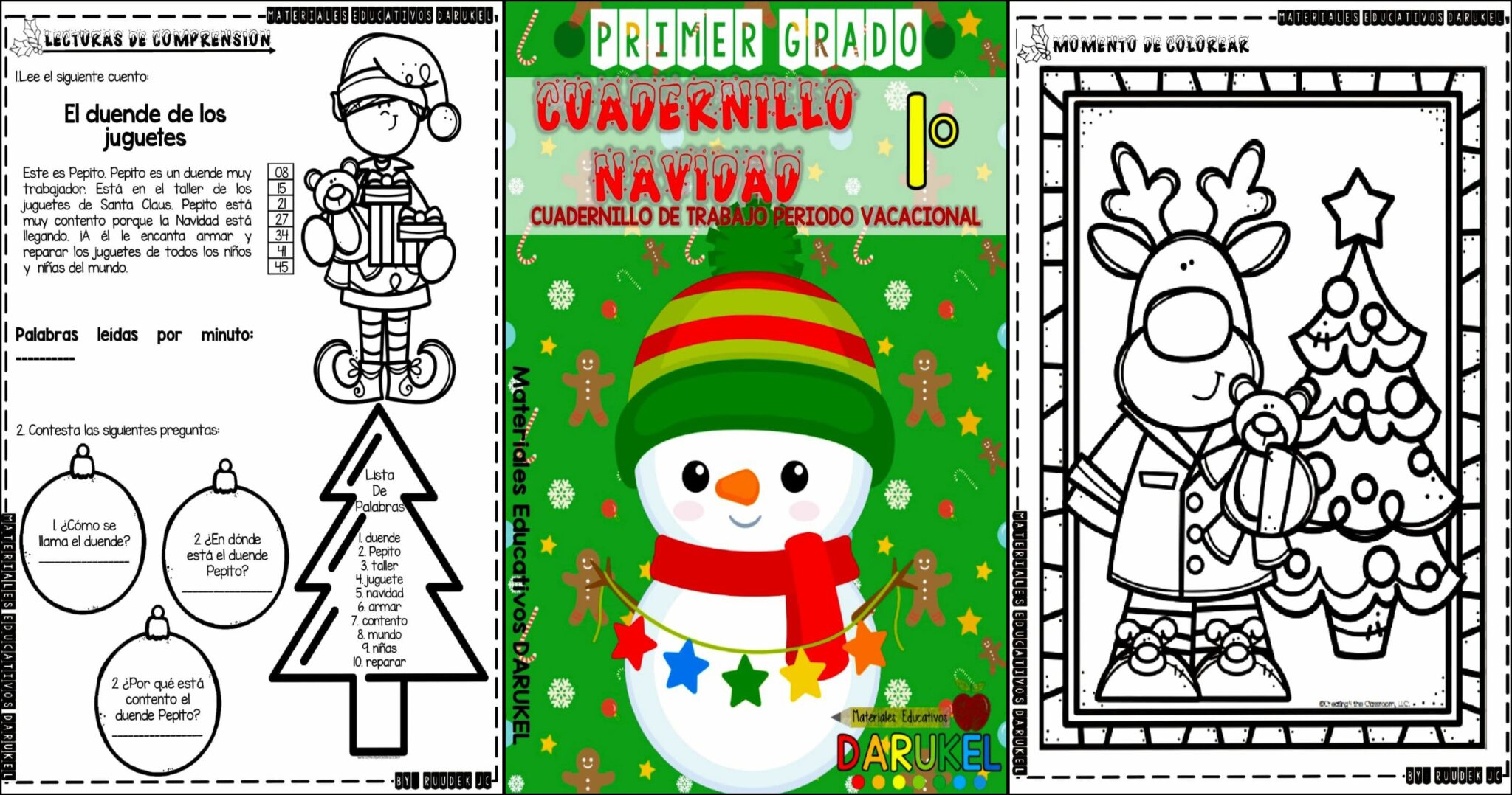Cuaderno de Repaso para Navidad 1º grado - Imagenes Educativas