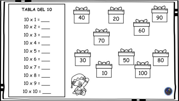 actividad tablas multiplicar navidad (10) - Imagenes Educativas