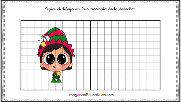 dibujos cuadricula navidad (4) - Imagenes Educativas