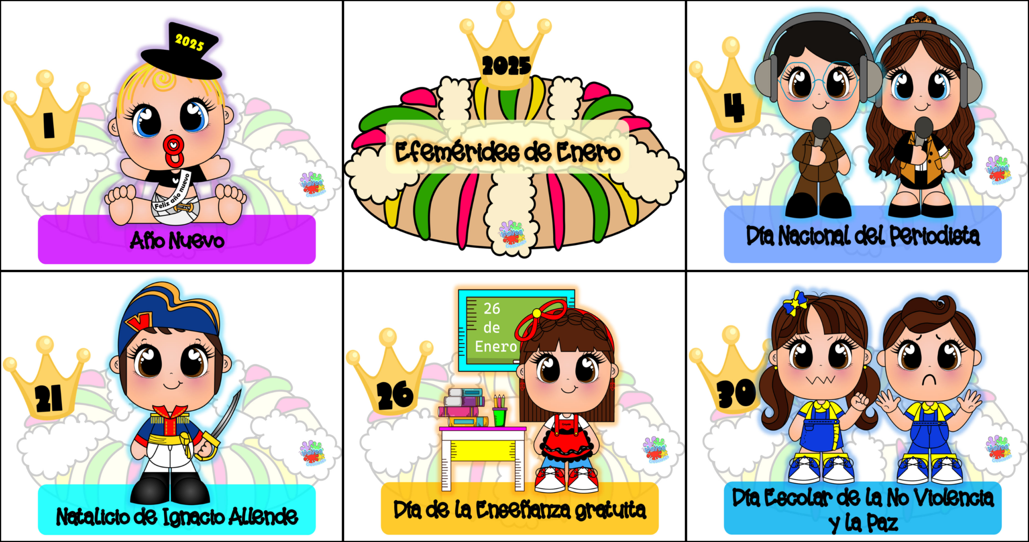Efemérides Enero 2026 - Imagenes Educativas