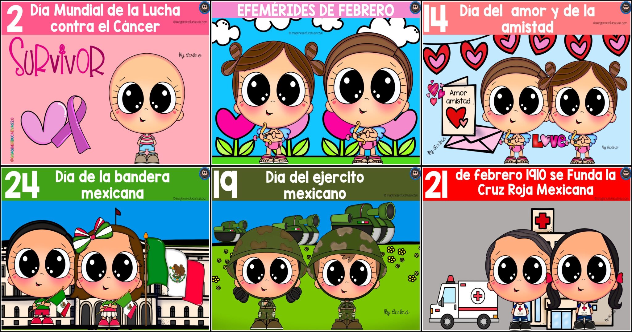 Efemérides febrero 2025 IE TOP - Imagenes Educativas