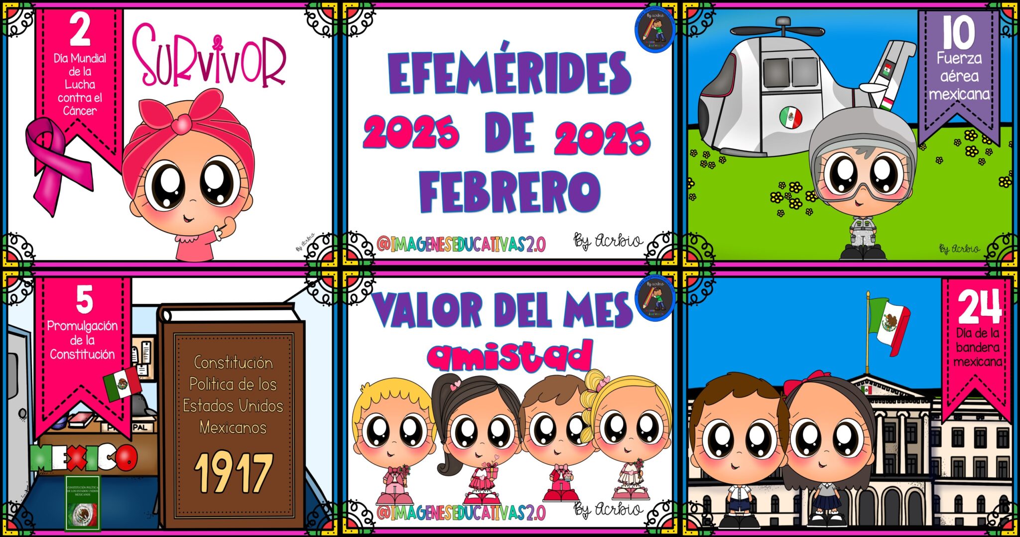 Efemérides mes de febrero 2025 IE - Imagenes Educativas