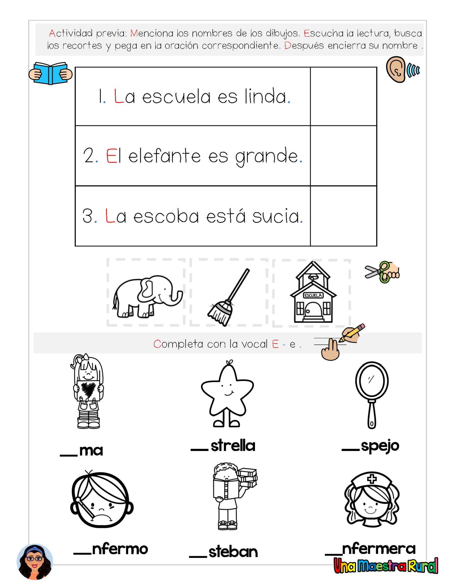 Lectoescritura Método completo tomo 1 Vocales - Imagenes Educativas