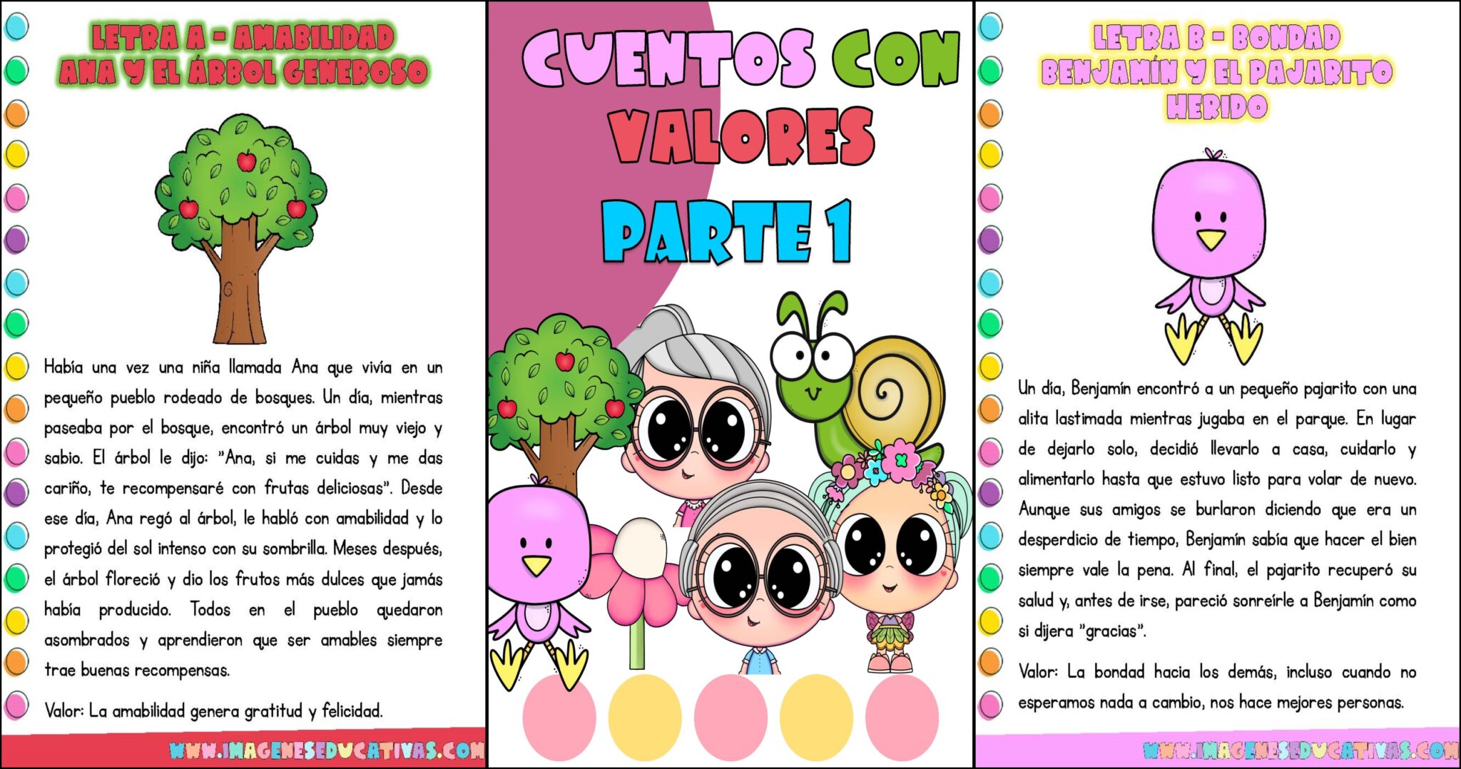 Bonitos Cuentos con las Letras del Abecedario 1 - Imagenes Educativas