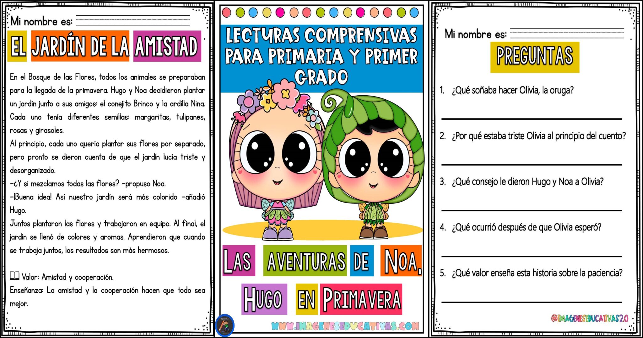 Comprensión Lectora Con Noa y Hugo en primavera_Página_00 - Imagenes ...