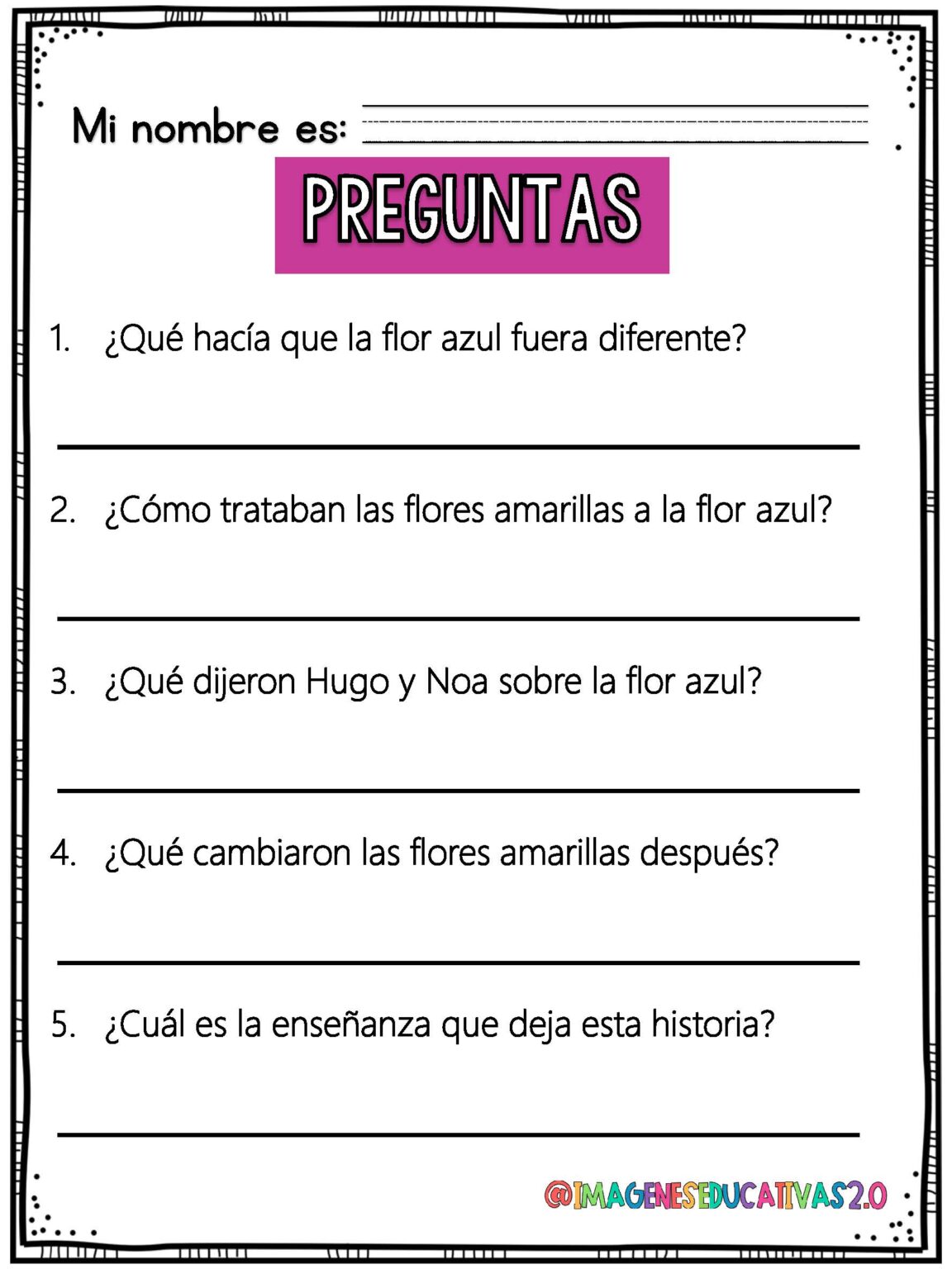 Comprensión Lectora Con Noa y Hugo en primavera - Imagenes Educativas