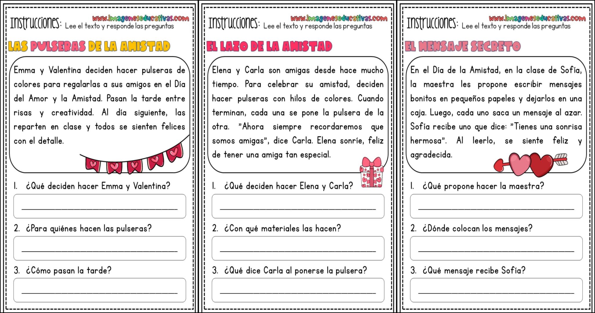 Lecturitas sencillas para trabajar la comprensión lectora 14 de febrero ...