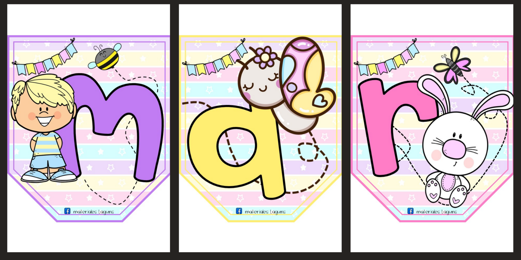 Letreros mes de marzo Materiales Laguns - Imagenes Educativas