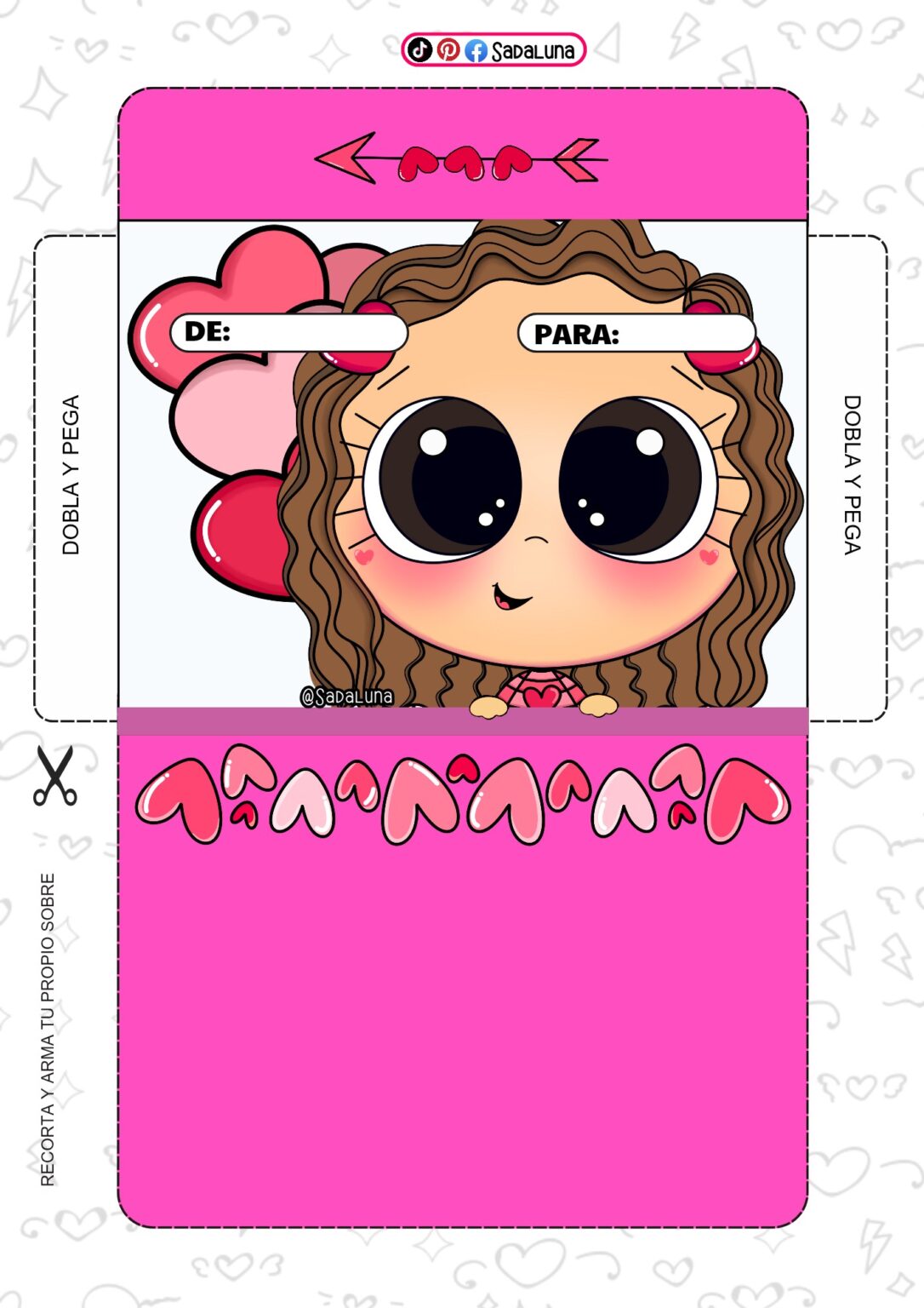 Sobres para cartas de San Valentín - Imagenes Educativas