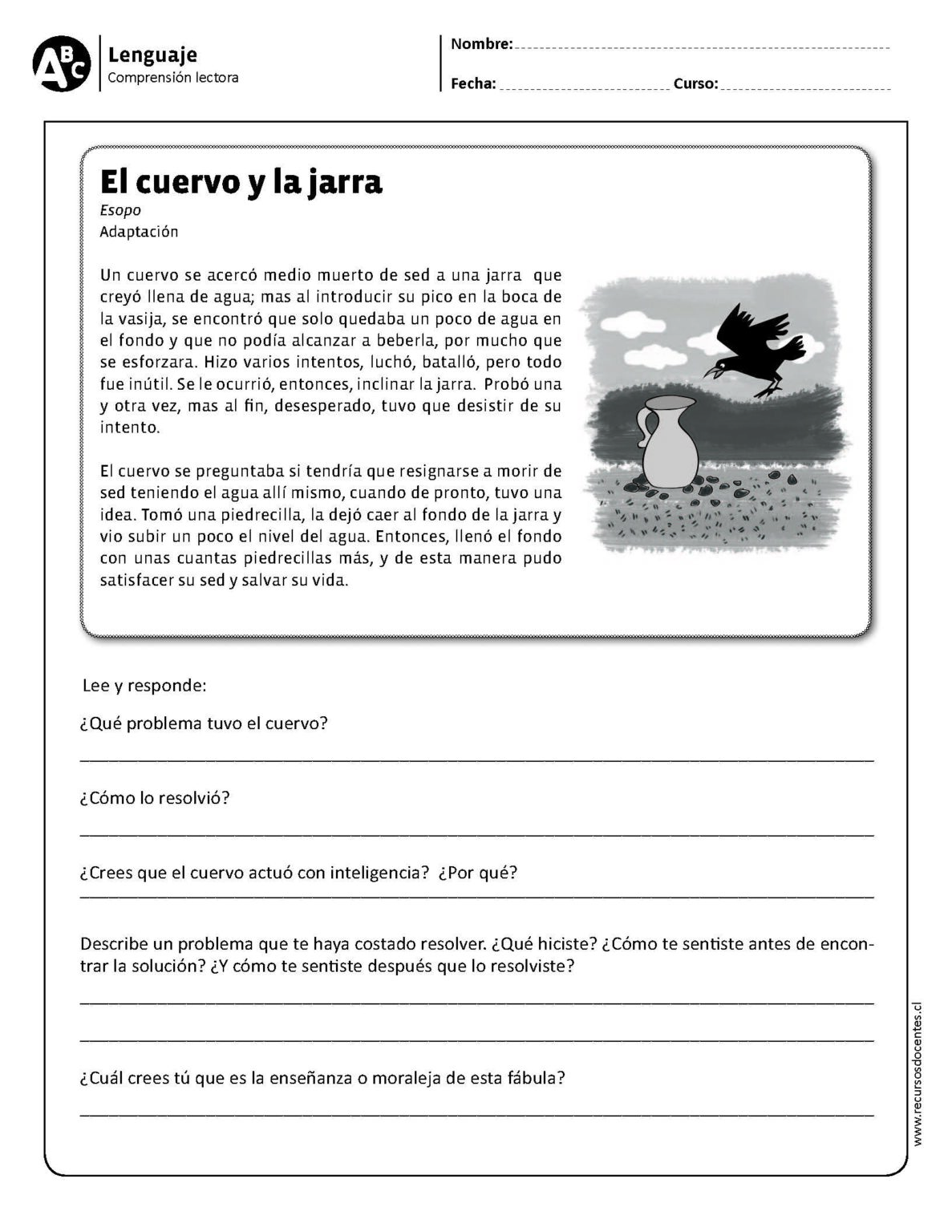 Conjunto de 15 fichas para trabajar la comprensión lectora 3º y 4º ...
